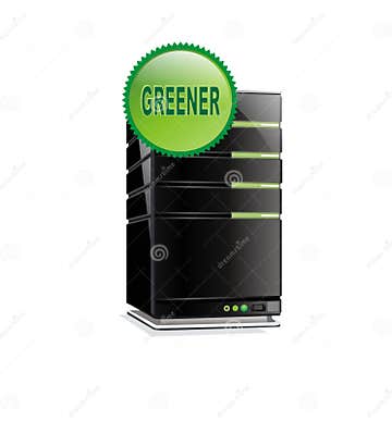 Vector Green Server Web Hosting Stock Vector - Illustration of ...