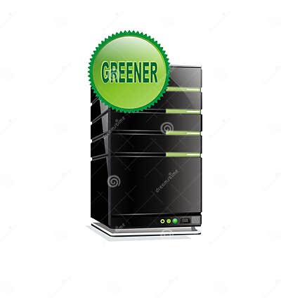 Vector Green Server Web Hosting Stock Vector - Illustration of ...