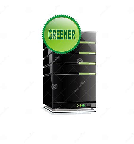 Vector Green Server Web Hosting Stock Vector - Illustration of ...