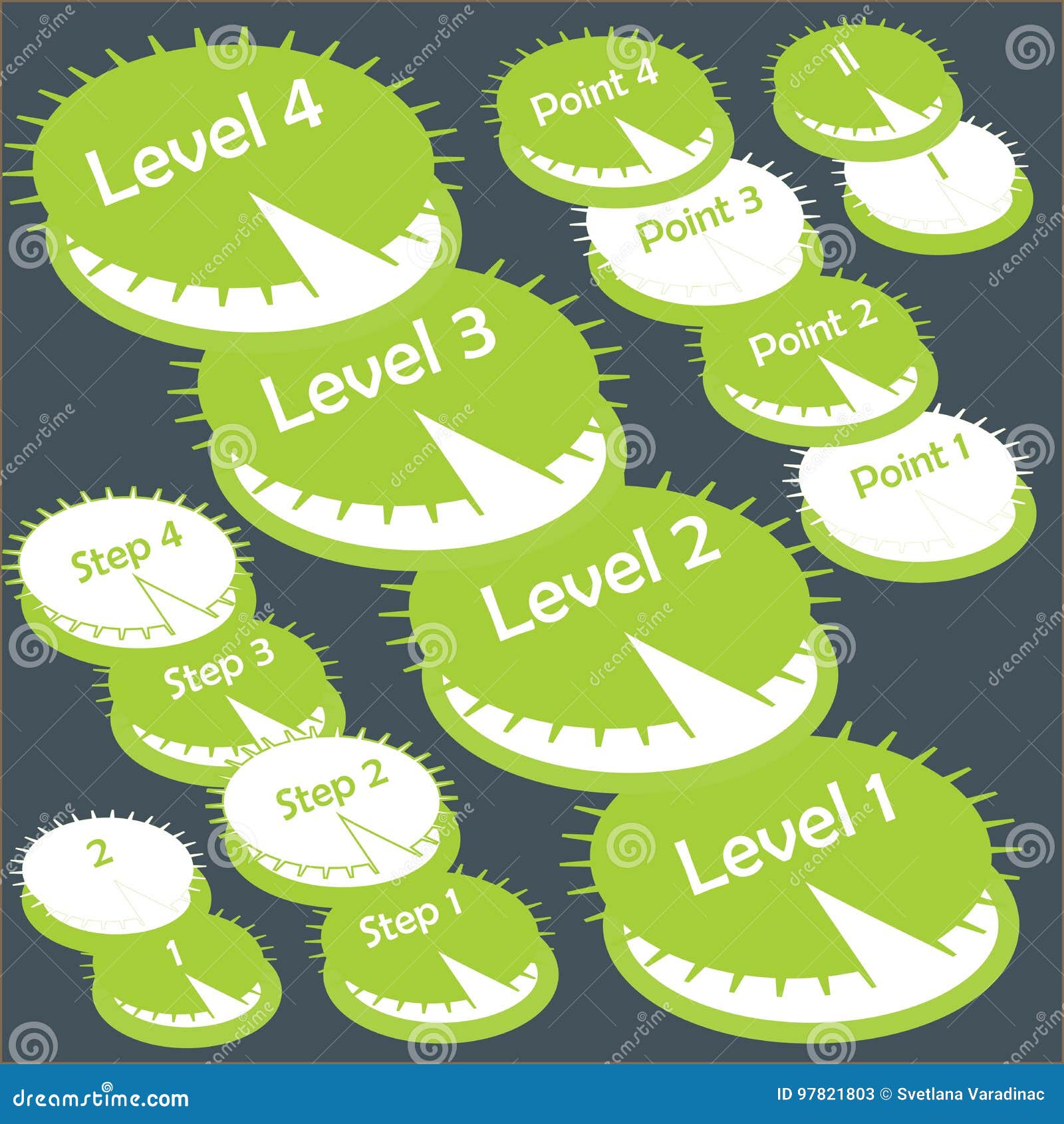 Vector Green Step by Step Info Graphic Stock Vector - Illustration of ...