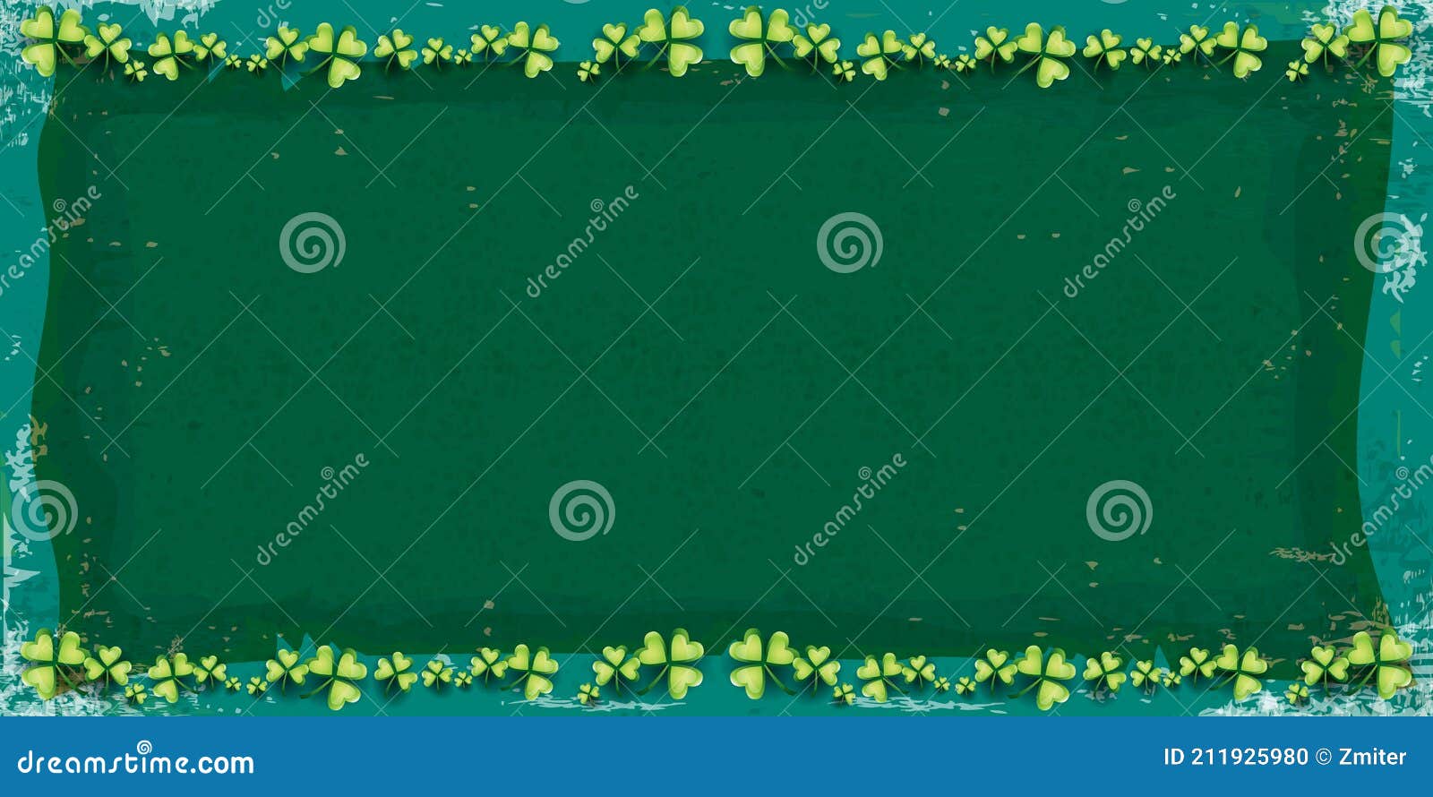 Vector Green Summer or Spring Seamless Background with Green Clover ...