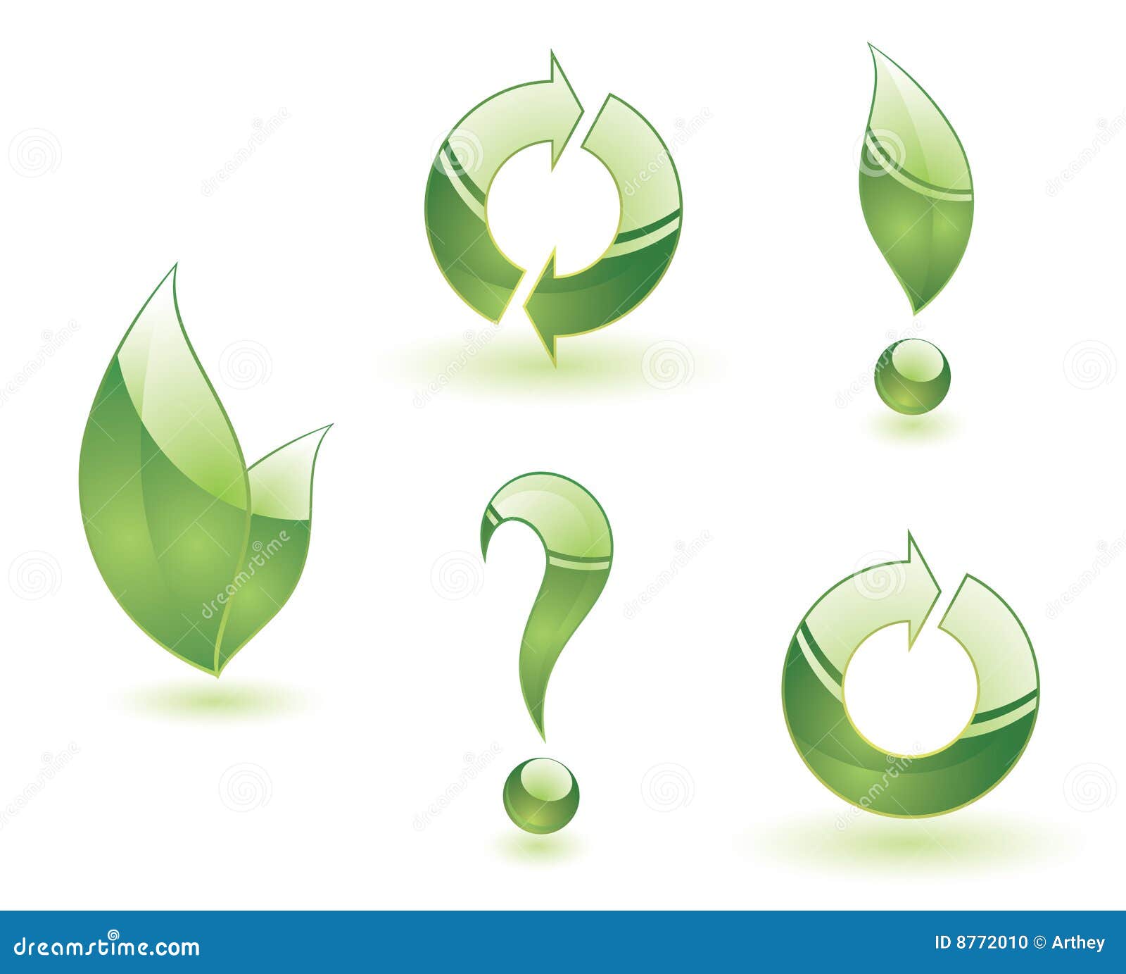 Vector. Green symbols stock vector. Illustration of digitally - 8772010