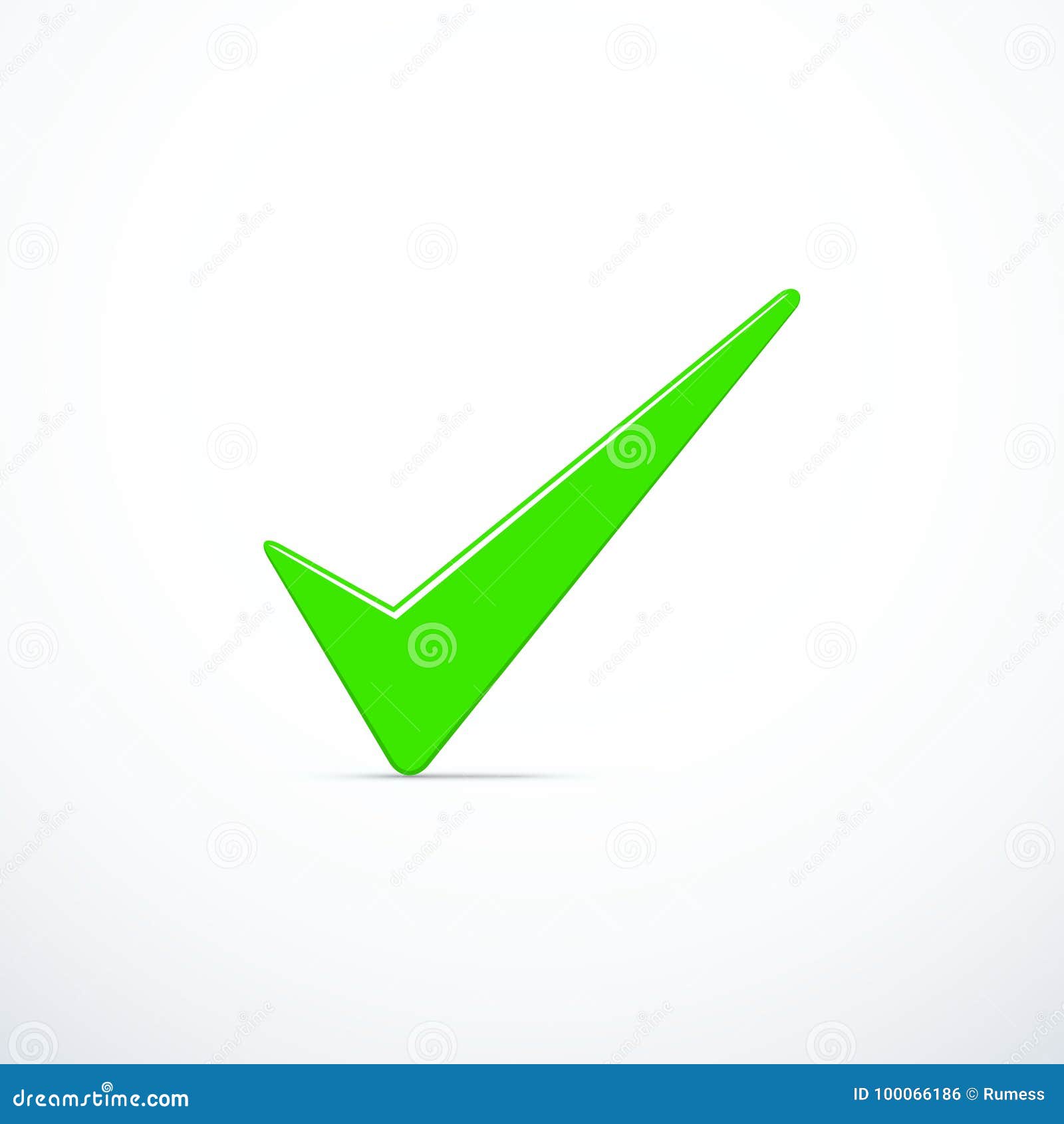 Vector green tick icon stock vector. Illustration of control - 100066186