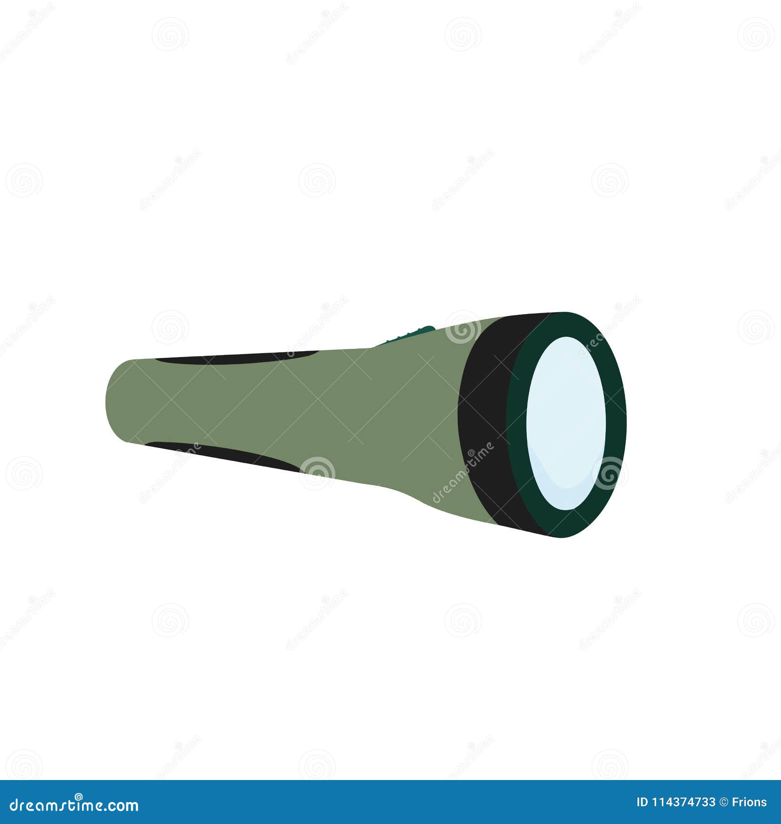 Vector Green Torch Isolated Icon Stock Vector - Illustration of green ...