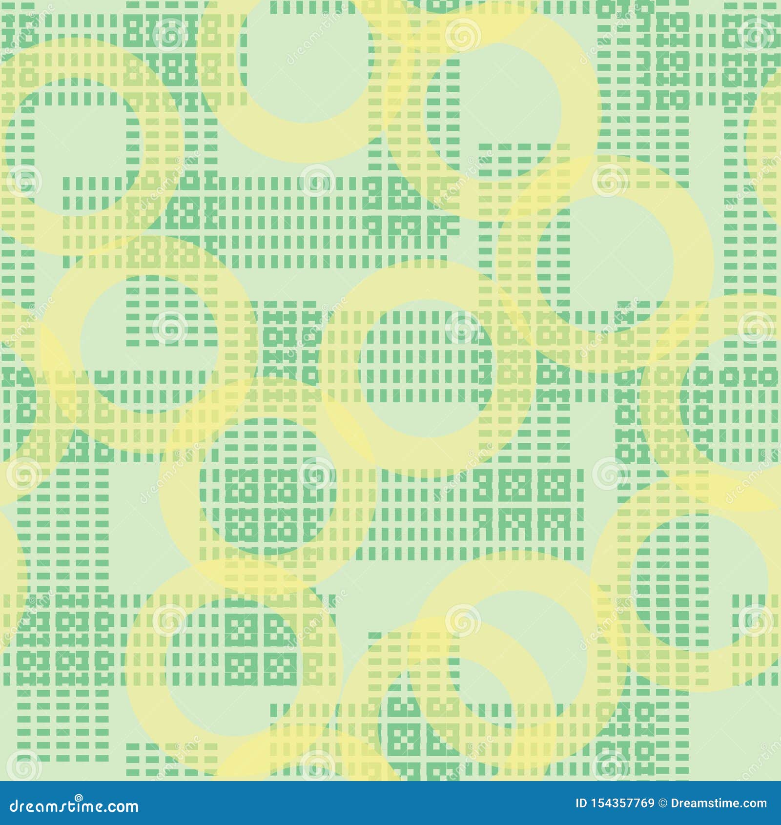 Vector Green Yellow Abstract Geometric Circles and Dotted Lines Texture ...