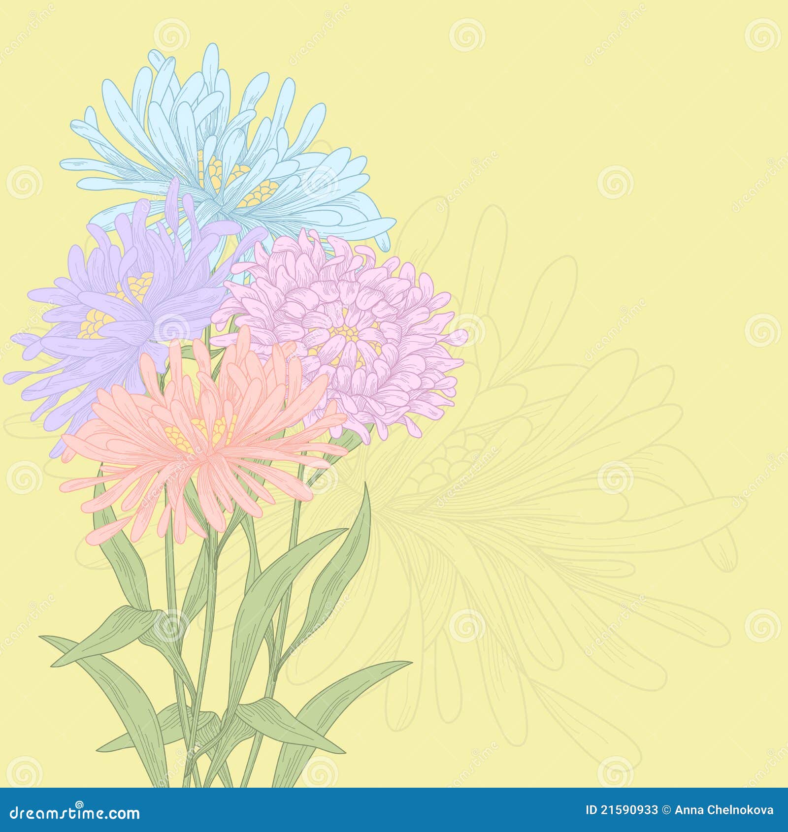 Vector greeting card. stock vector. Illustration of flourish - 21590933