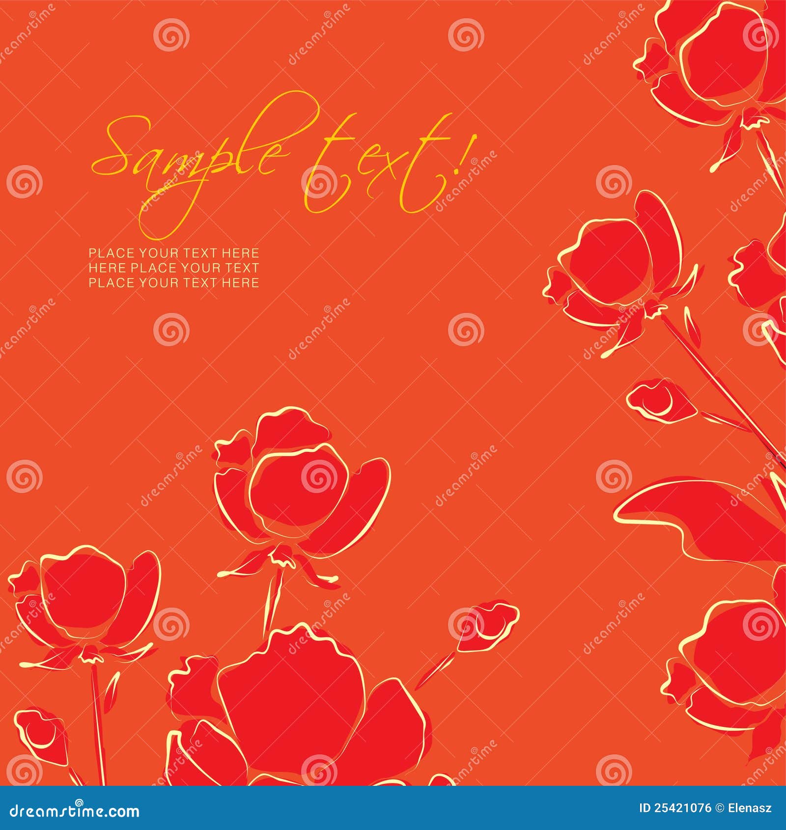 Vector greeting card stock vector. Illustration of drawing - 25421076