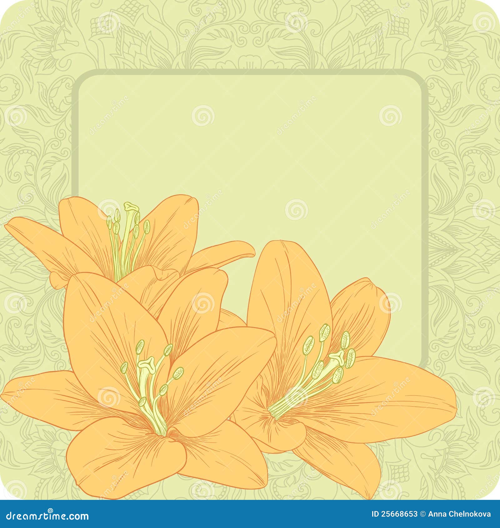 Vector greeting card. stock vector. Illustration of decor - 25668653