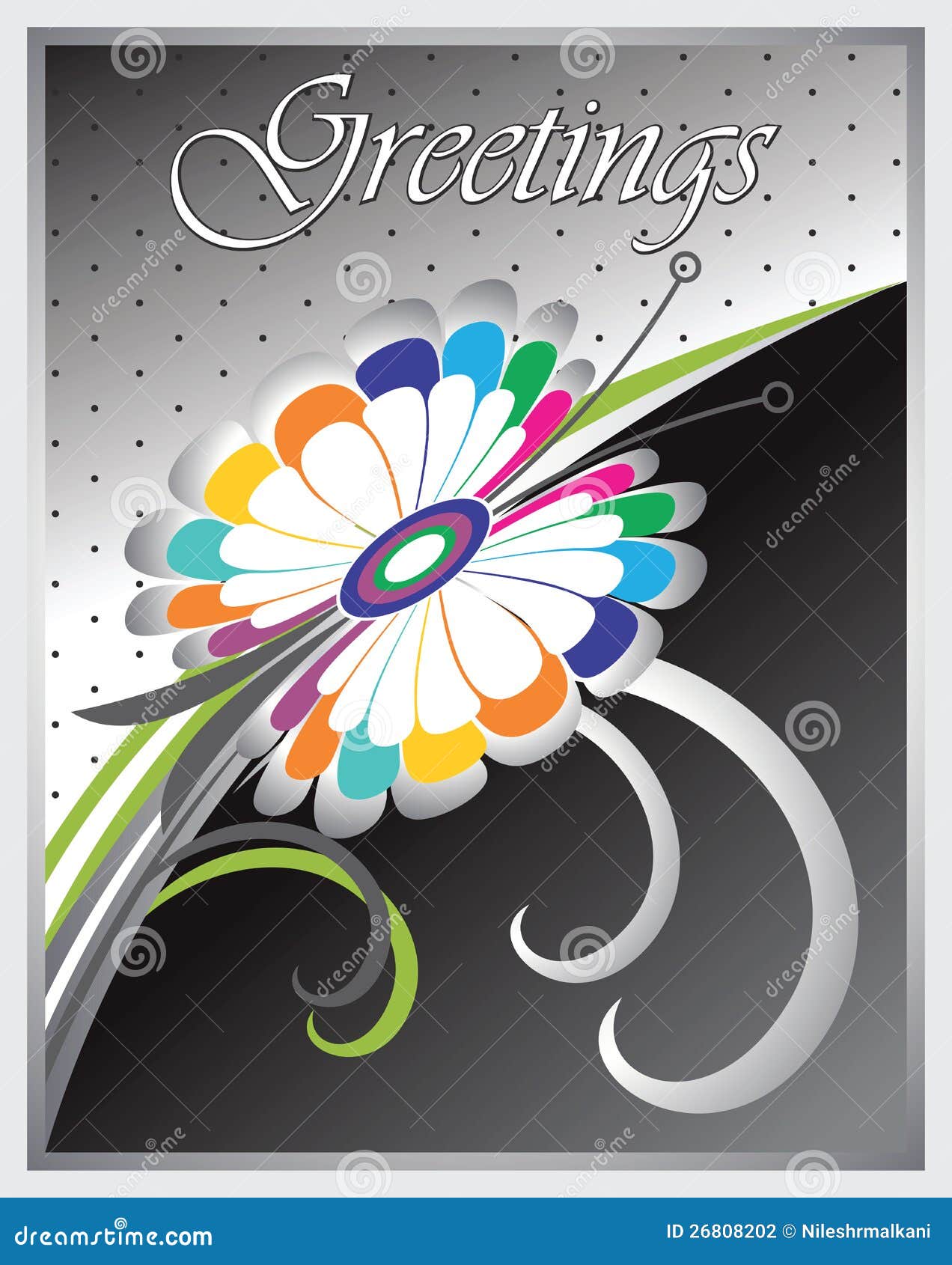 Vector Greeting Card Design Stock Vector - Illustration of damask ...