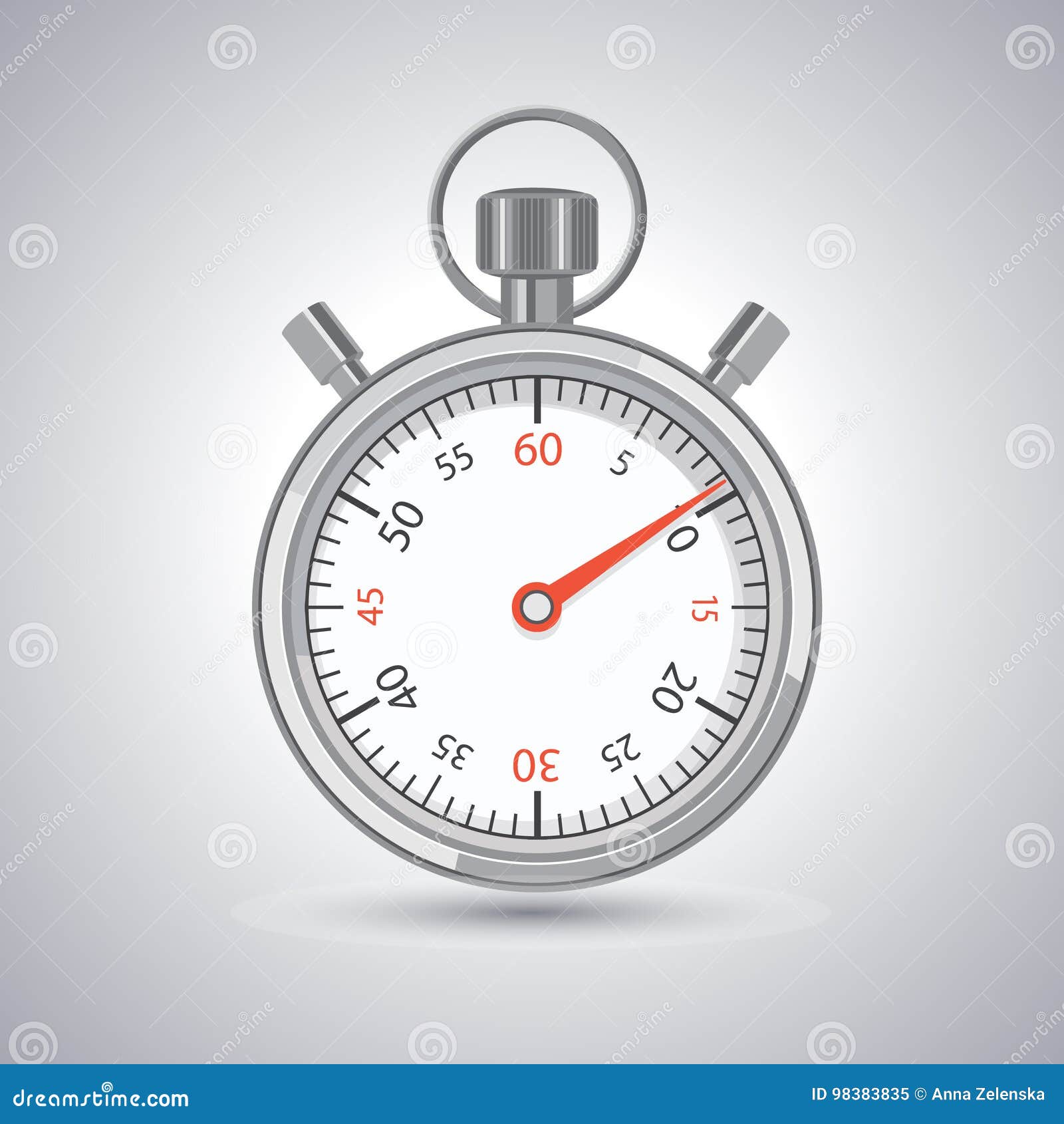Vector Grey Chrom Stopwatch Stock Illustration - Illustration of ...