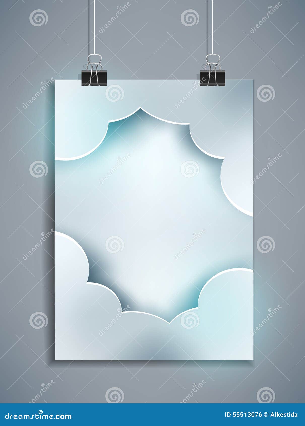 Vector Grey Template for Design Hanging on the Wall Stock Vector ...