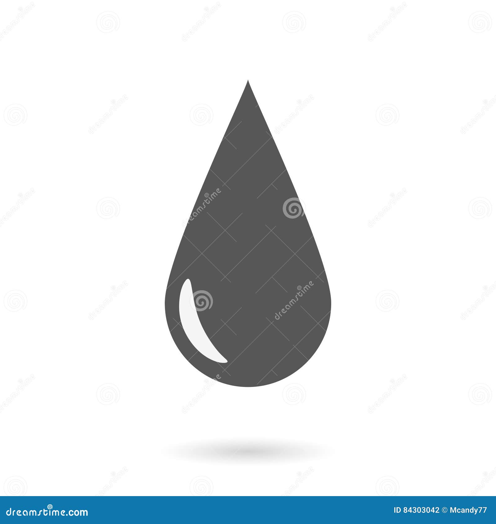 Vector Grey Water Drop Icon. Stock Vector - Illustration of icon ...