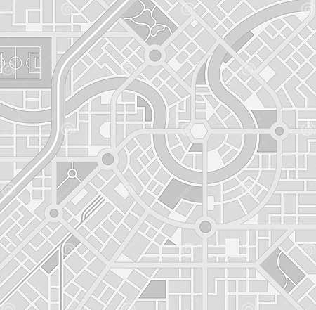 Vector Greyscale City Map Pattern Stock Vector - Illustration of shape ...