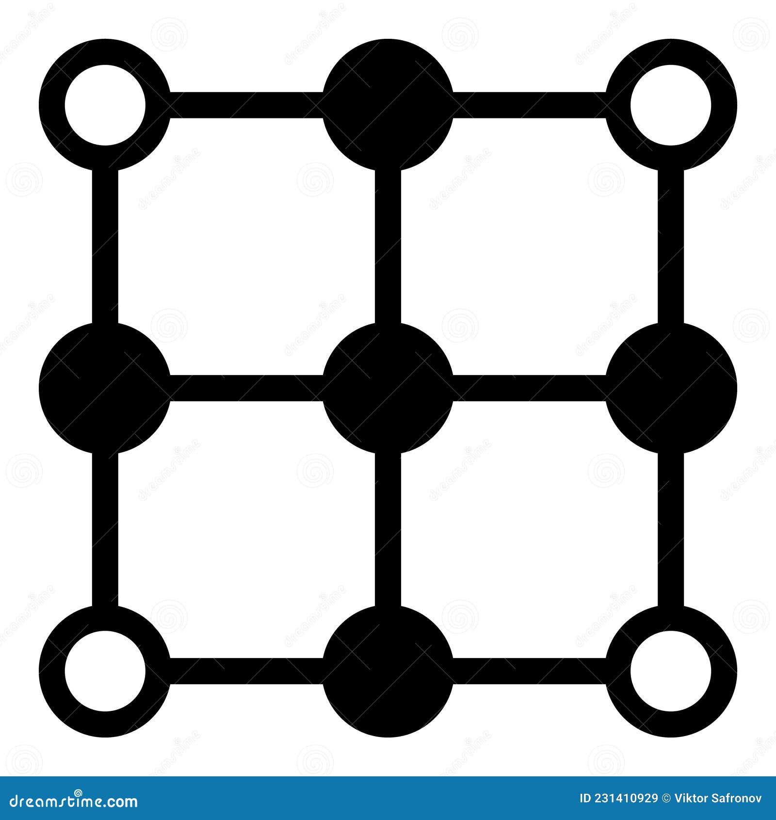 Vector Grid Centers Flat Icon Symbol Stock Vector - Illustration of ...