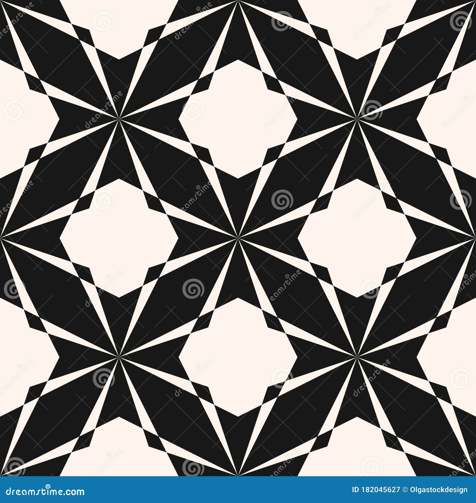 Vector Grid Pattern. Simple Black and White Abstract Geometric Seamless ...