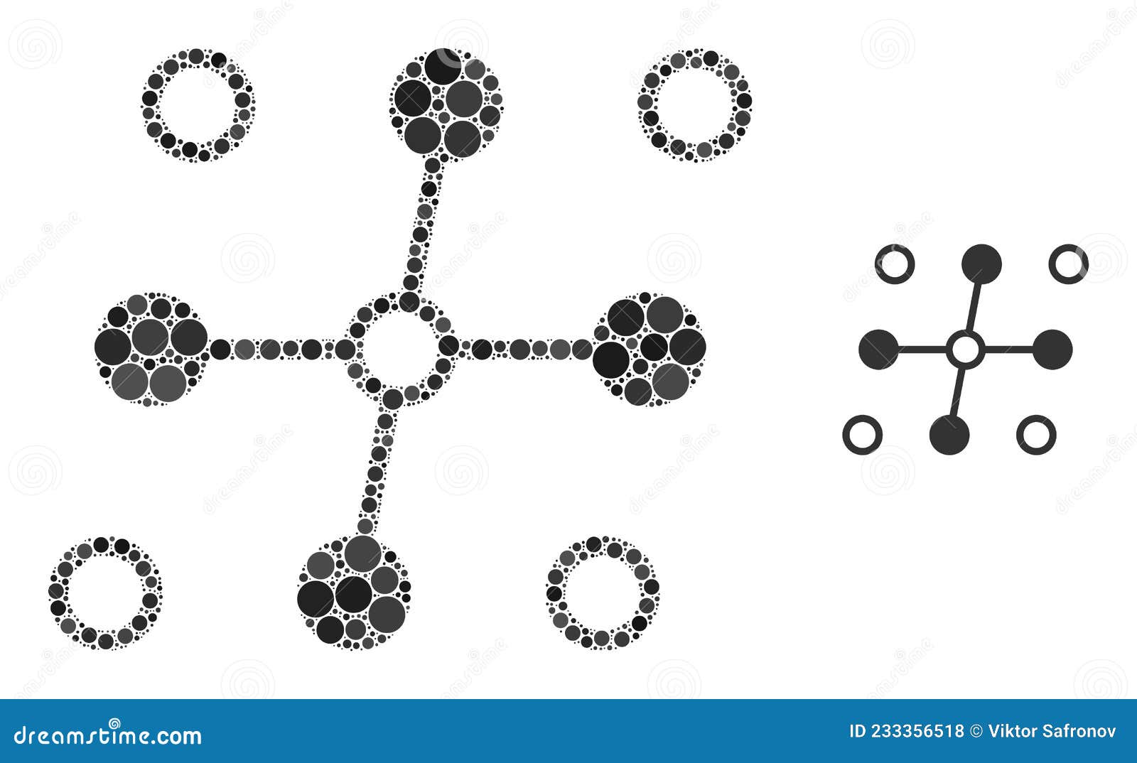 Vector Grid Structure Composition of Small Circles Stock Vector ...