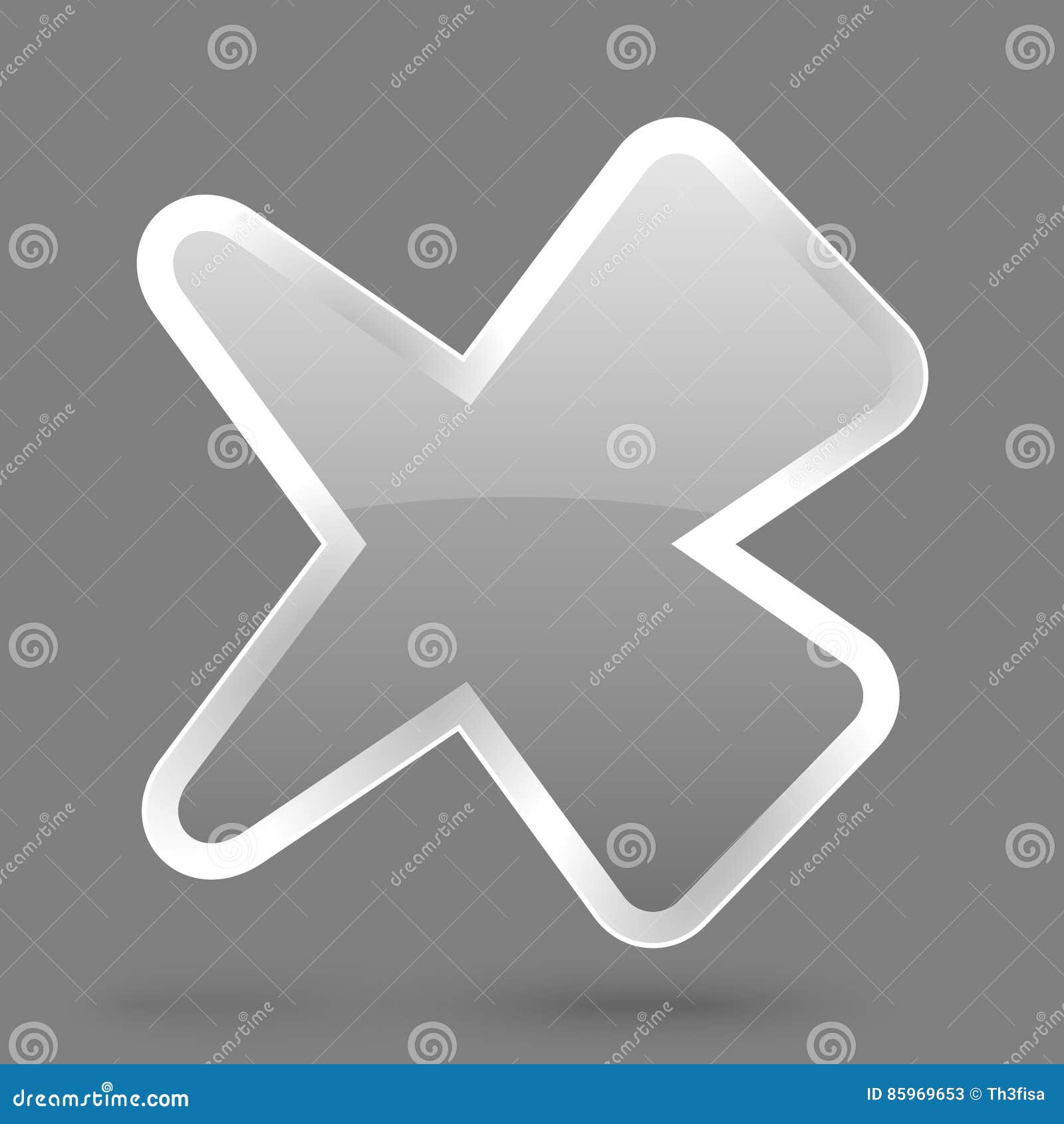 Vector Grijs Controle Negatief Symbool Vector Illustratie ...