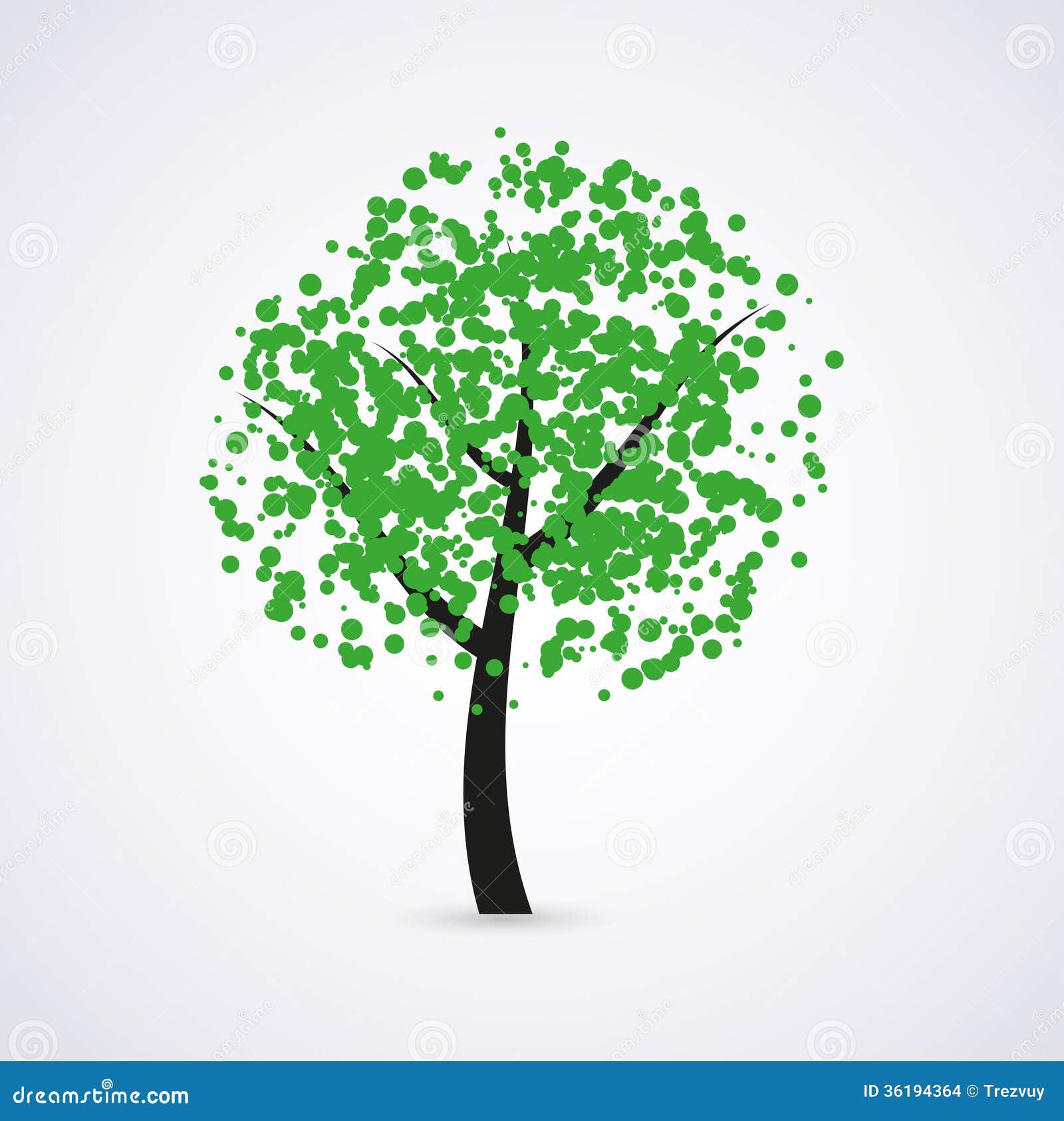 Vector groene boom vector illustratie. Illustration of buiten - 36194364