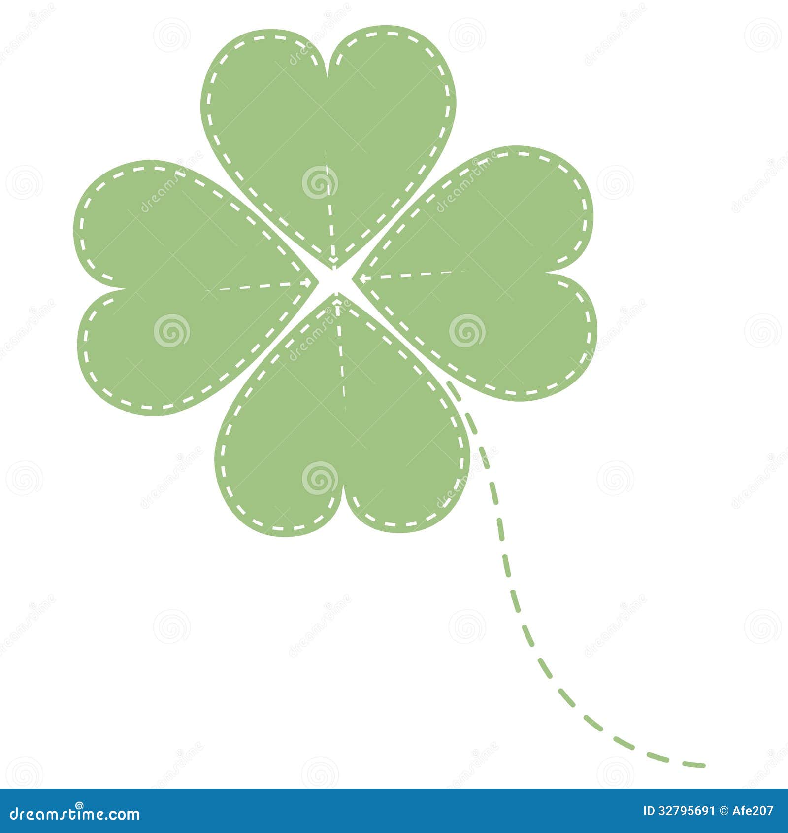 Vector Groene Klaver Vier Blad Vector Illustratie - Illustration of ...