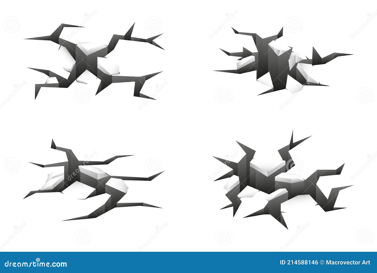 Vector Ground Cracks Design Vector Illustration Stock Vector ...