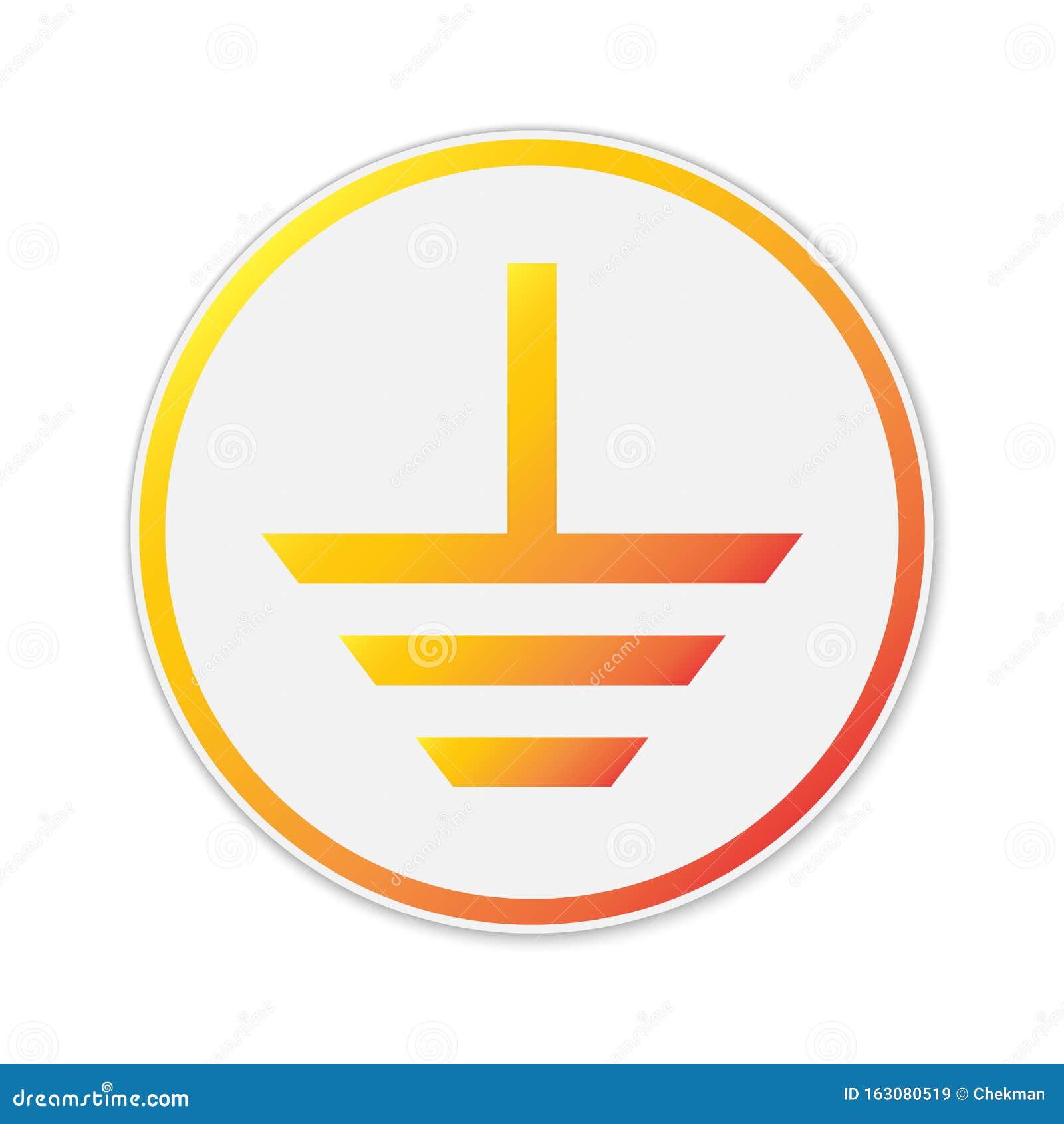 Symbol of Electrical Grounding - Vector Stock Illustration ...