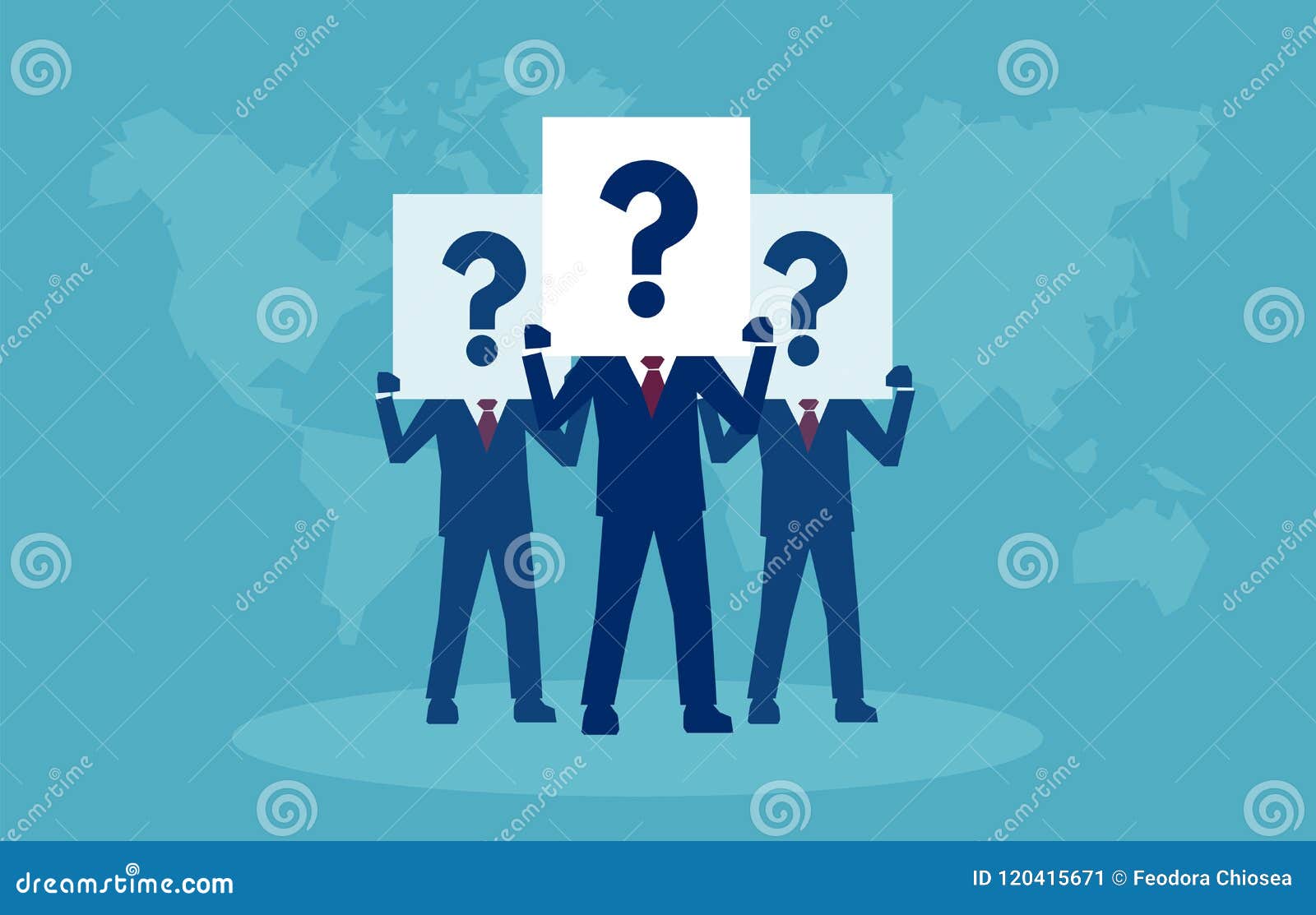 Group Of Businessmen Looking And Thinking With Different Giant Currency ...