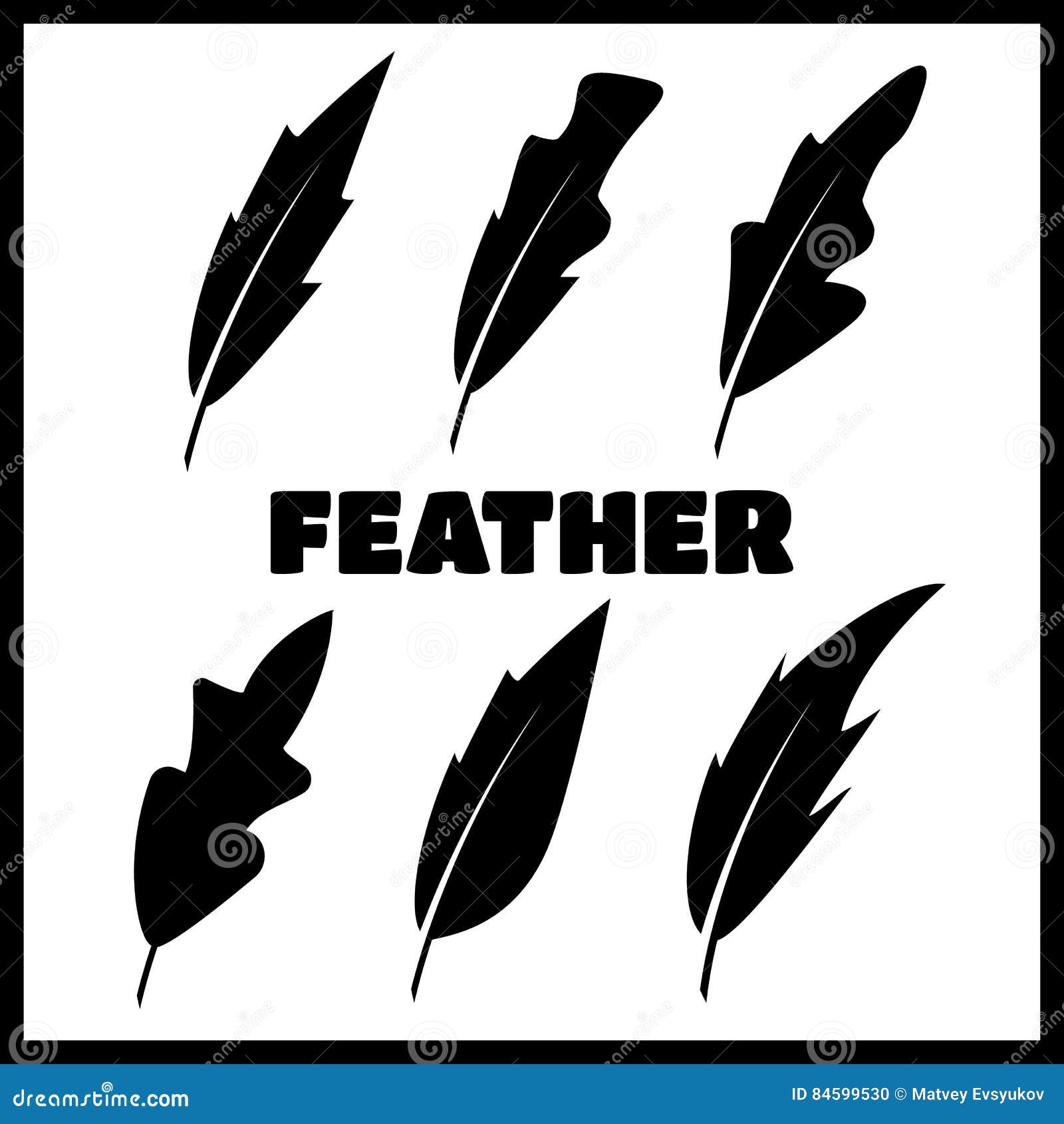 Vector group of feather stock illustration. Illustration of graphic ...