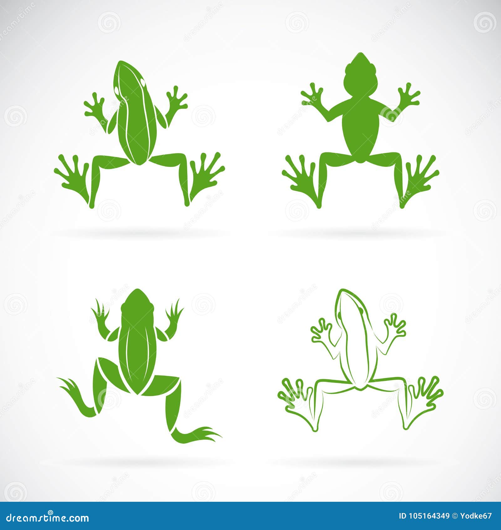 Group Of Frogs, Decorative Vector Illustration, Crazy Picture ...