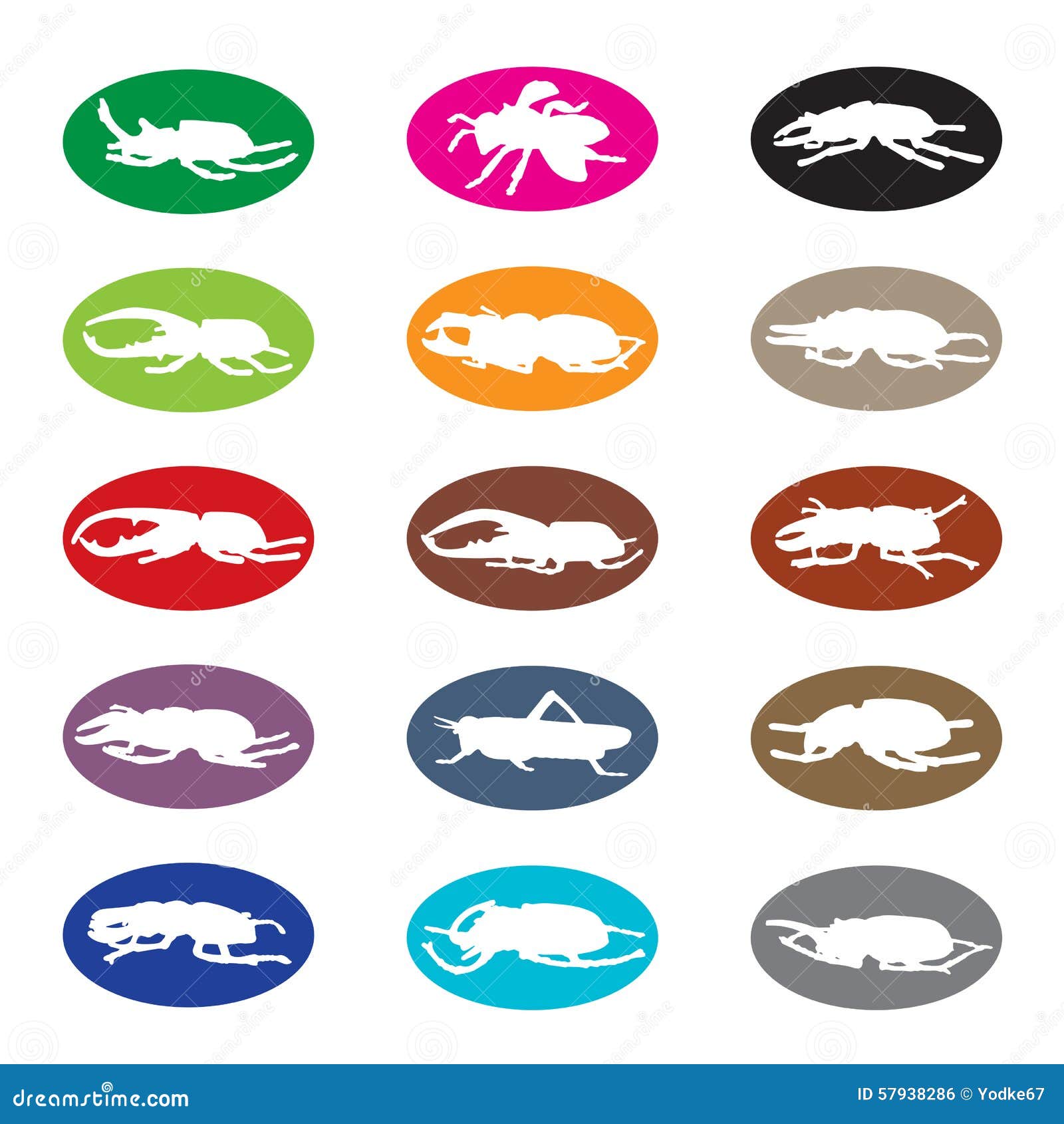 Vector group of insects stock vector. Illustration of caterpillar ...