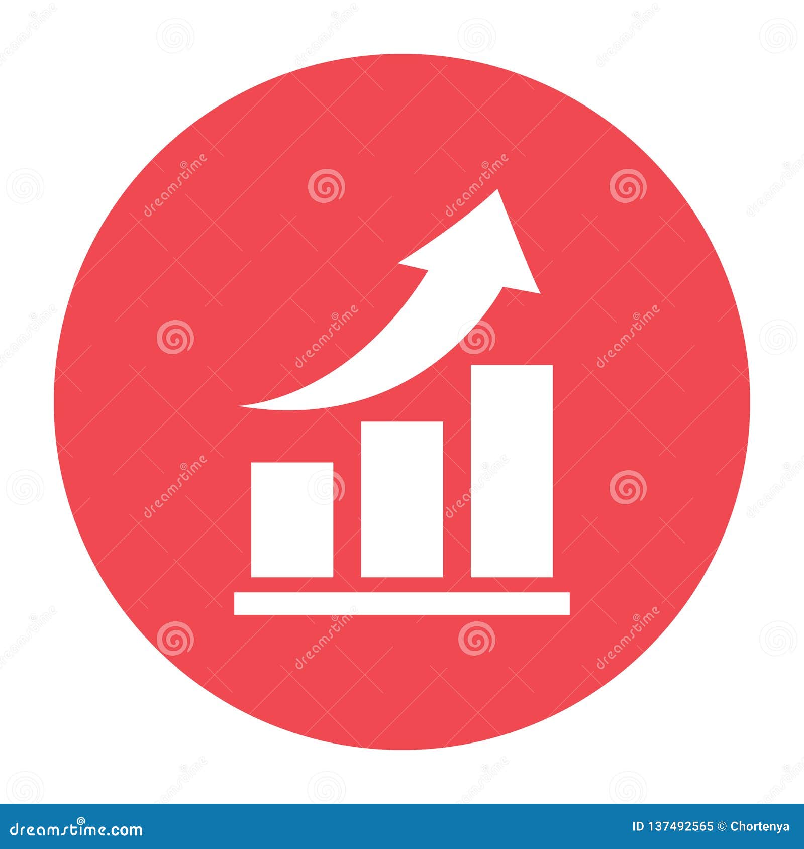 Vector Growing Graph Icon. Infographic Chart Vector Stock Illustration ...