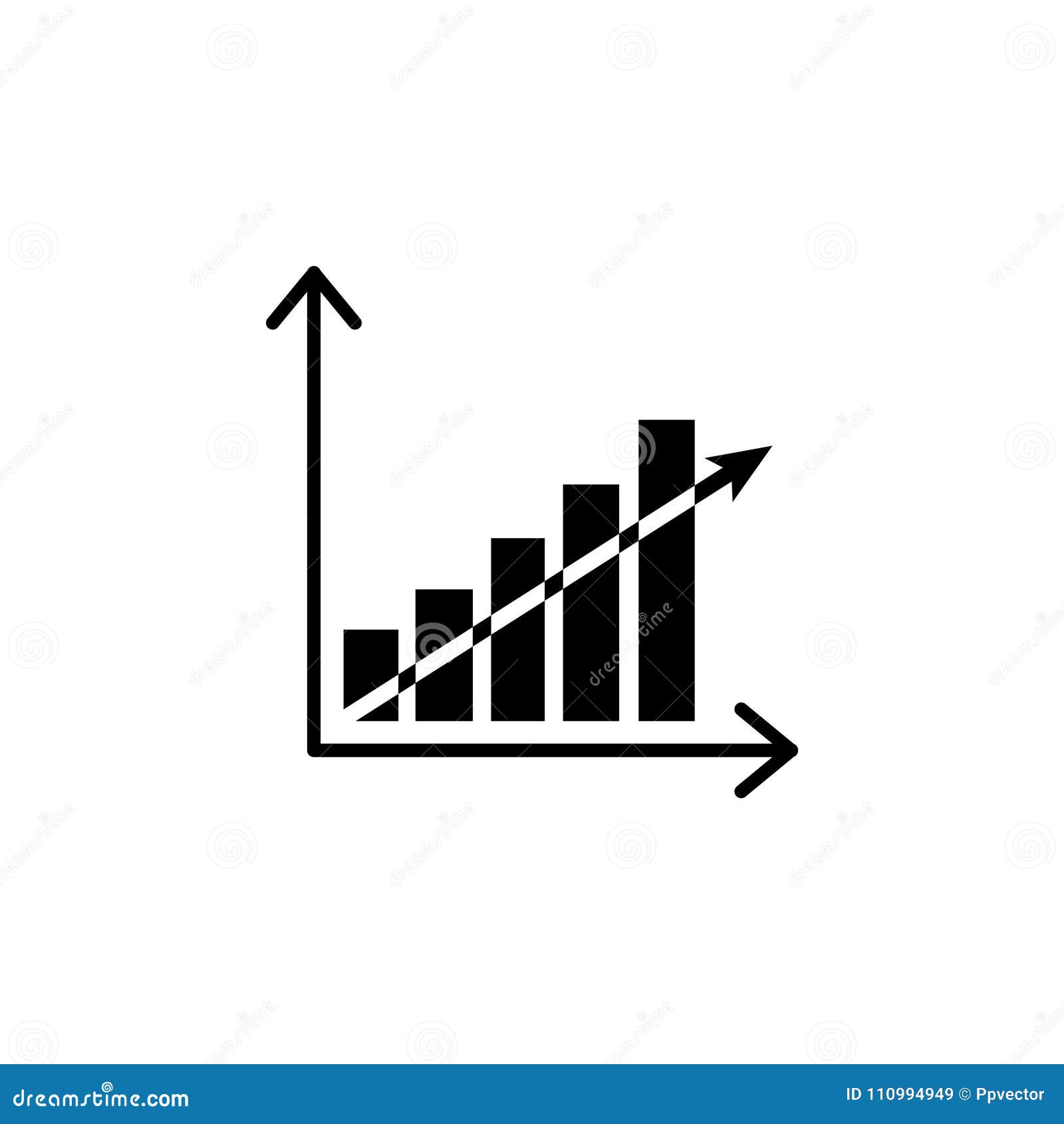 Vector Growing Graph Icon Symbol Stock Illustration - Illustration of ...