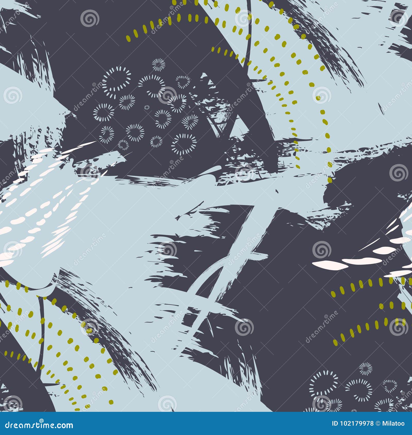 Abstract, Expressive Pattern With Bright, Saturated Colors And Diverse ...