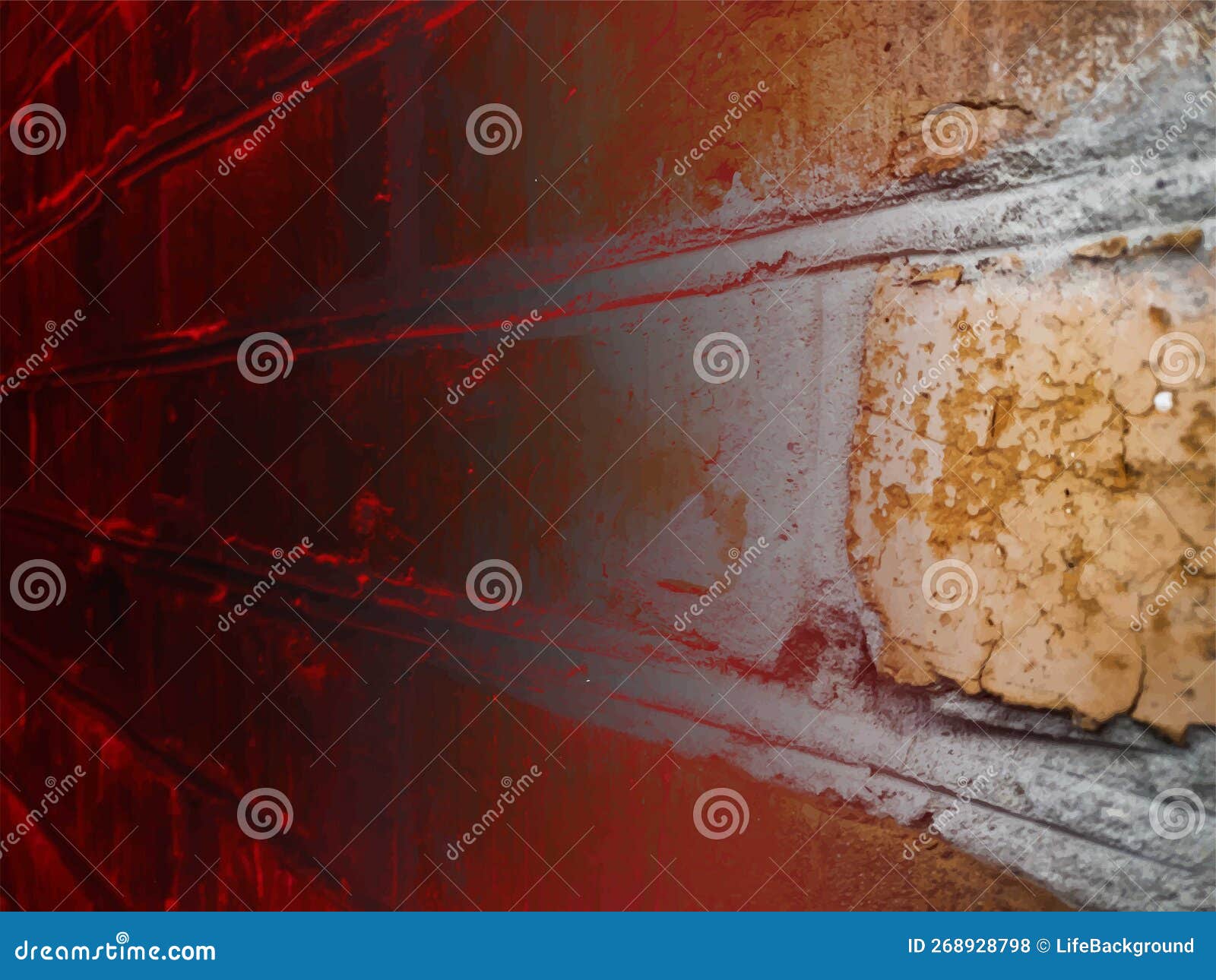 Vector Grunge Background, Dark Red Gradient Texture of an Old Brick ...