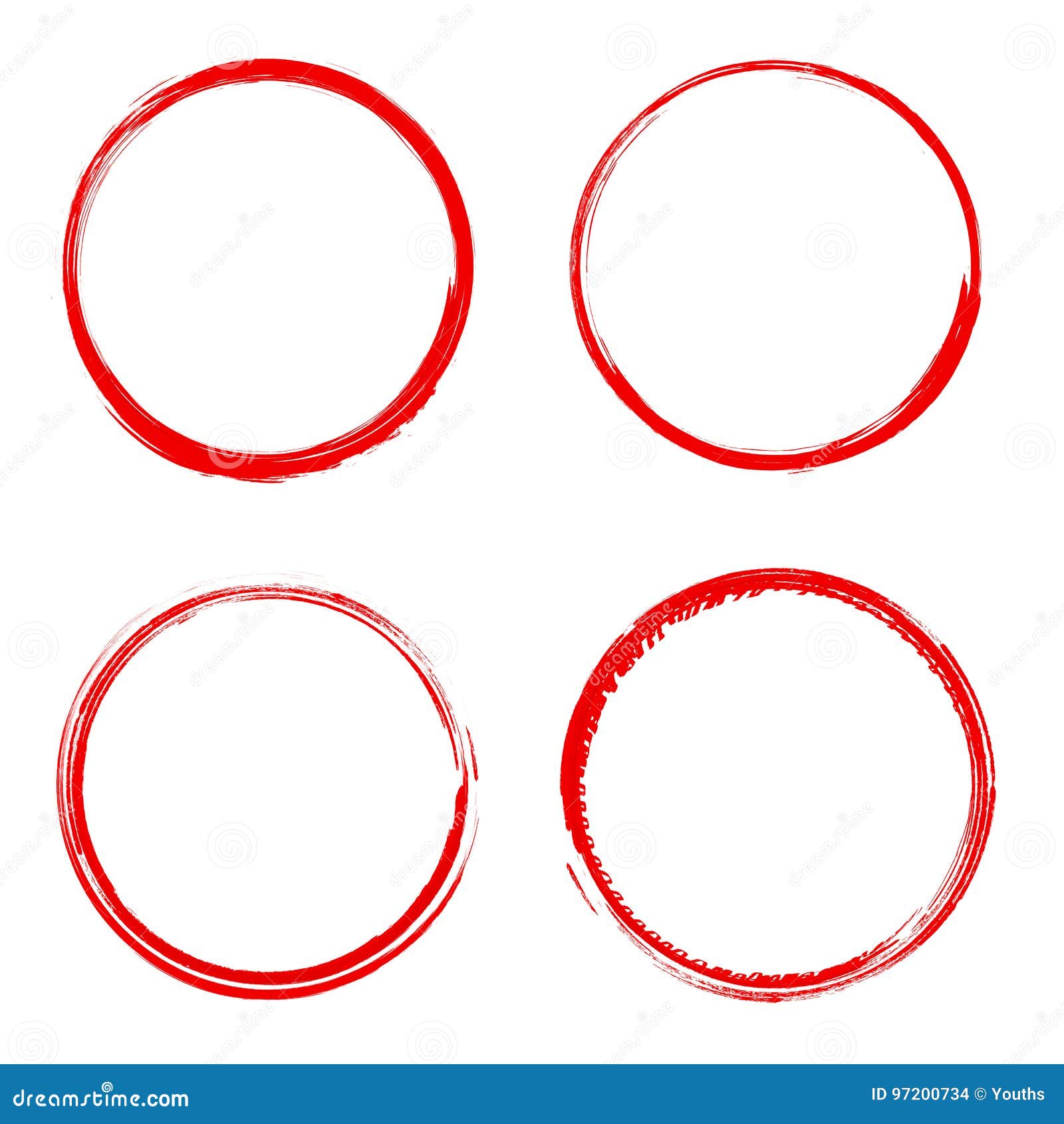 Red Brush Stroke Circle Frame Stock Illustrations – 2,876 Red Brush ...