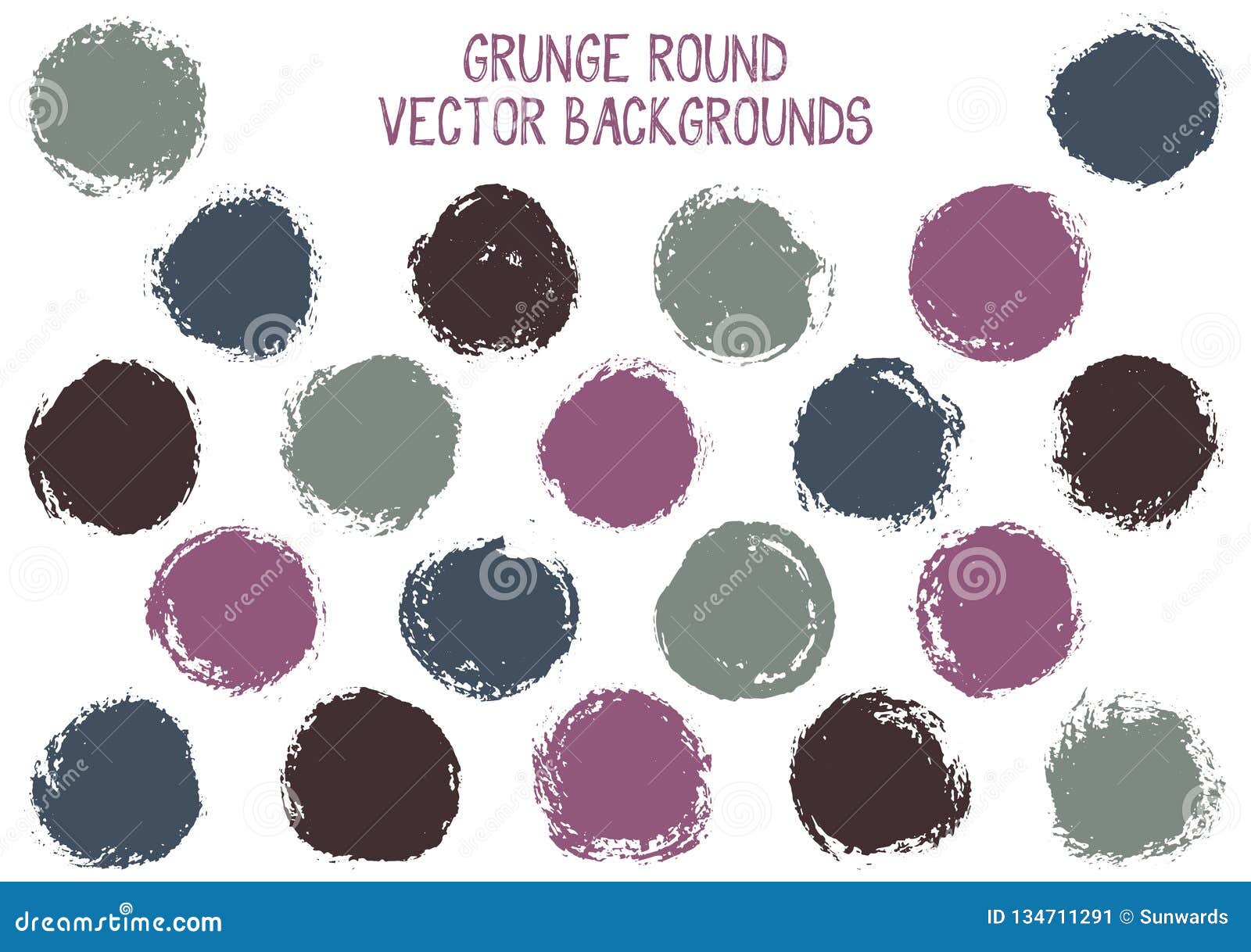 Vector grunge circles. stock vector. Illustration of distressed - 134711291