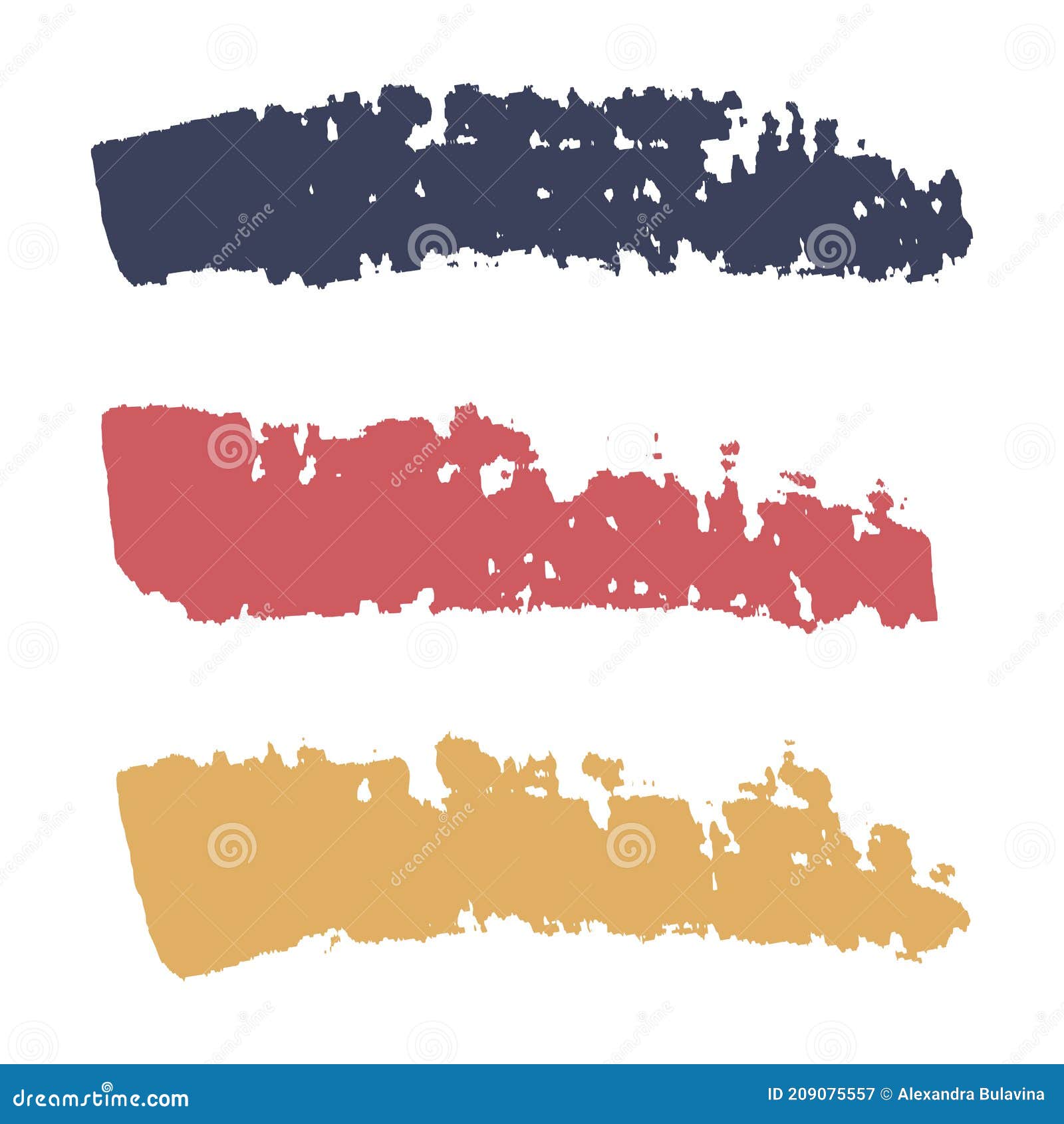 Vector Grunge Elements. Colored Rectangle Textures. Brush Boxes for ...