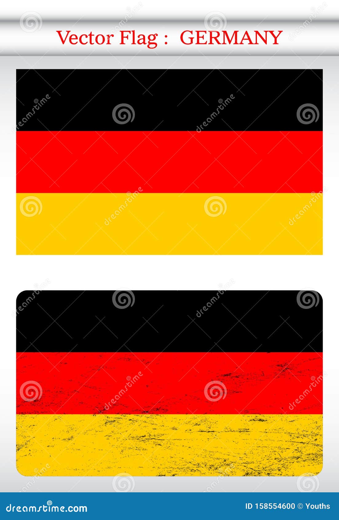 Vector Grunge Flag of Germany Background Stock Vector - Illustration of ...