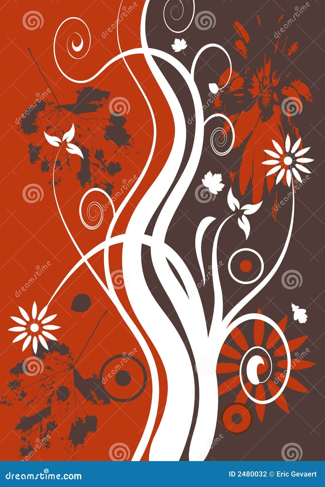 Vector Grunge Floral Design Stock Vector - Illustration of circle ...