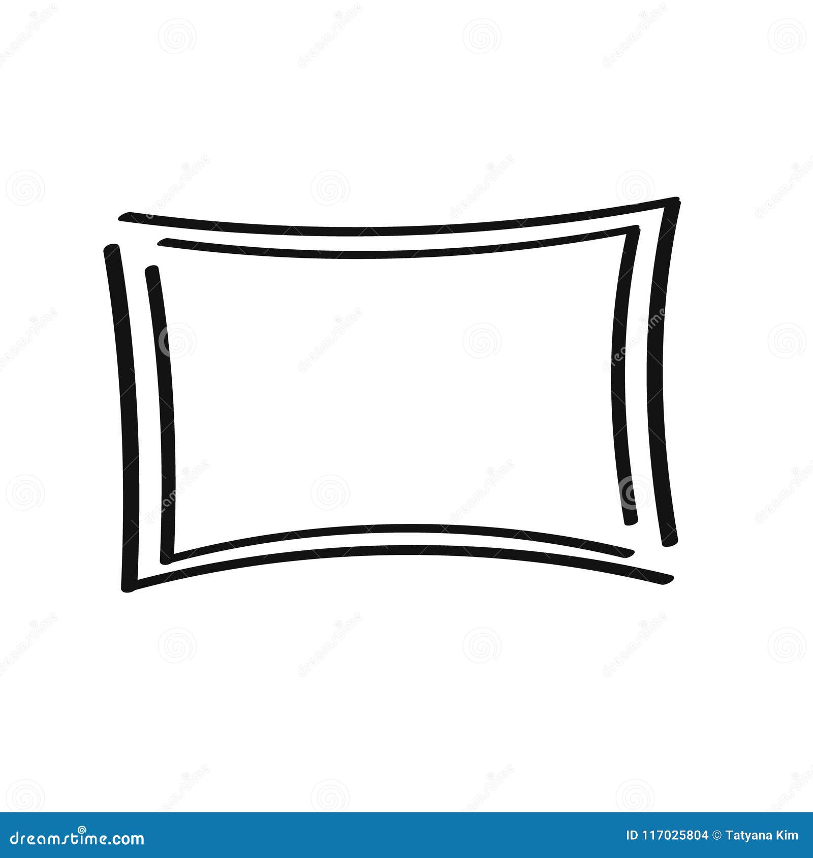 Vector Grunge Frame Brush Strokes Stock Illustration - Illustration of ...