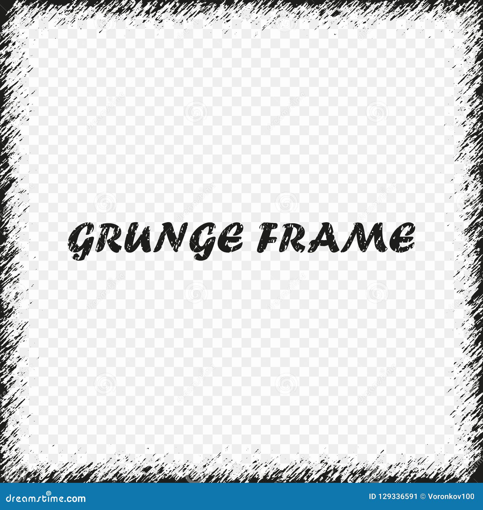 Vector Grunge Frame. Distress Background. Design Element Isolated on a ...