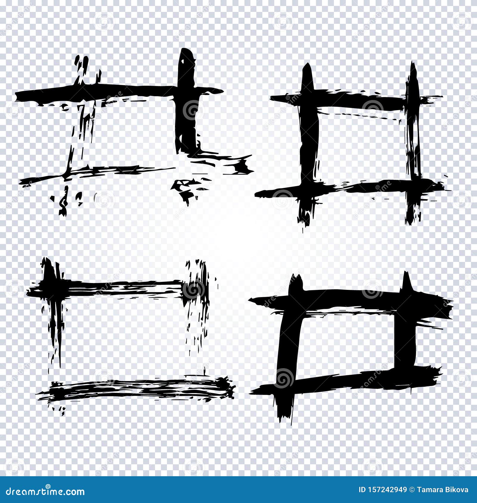 Vector Grunge Frames and Text Boxes Stock Illustration - Illustration ...
