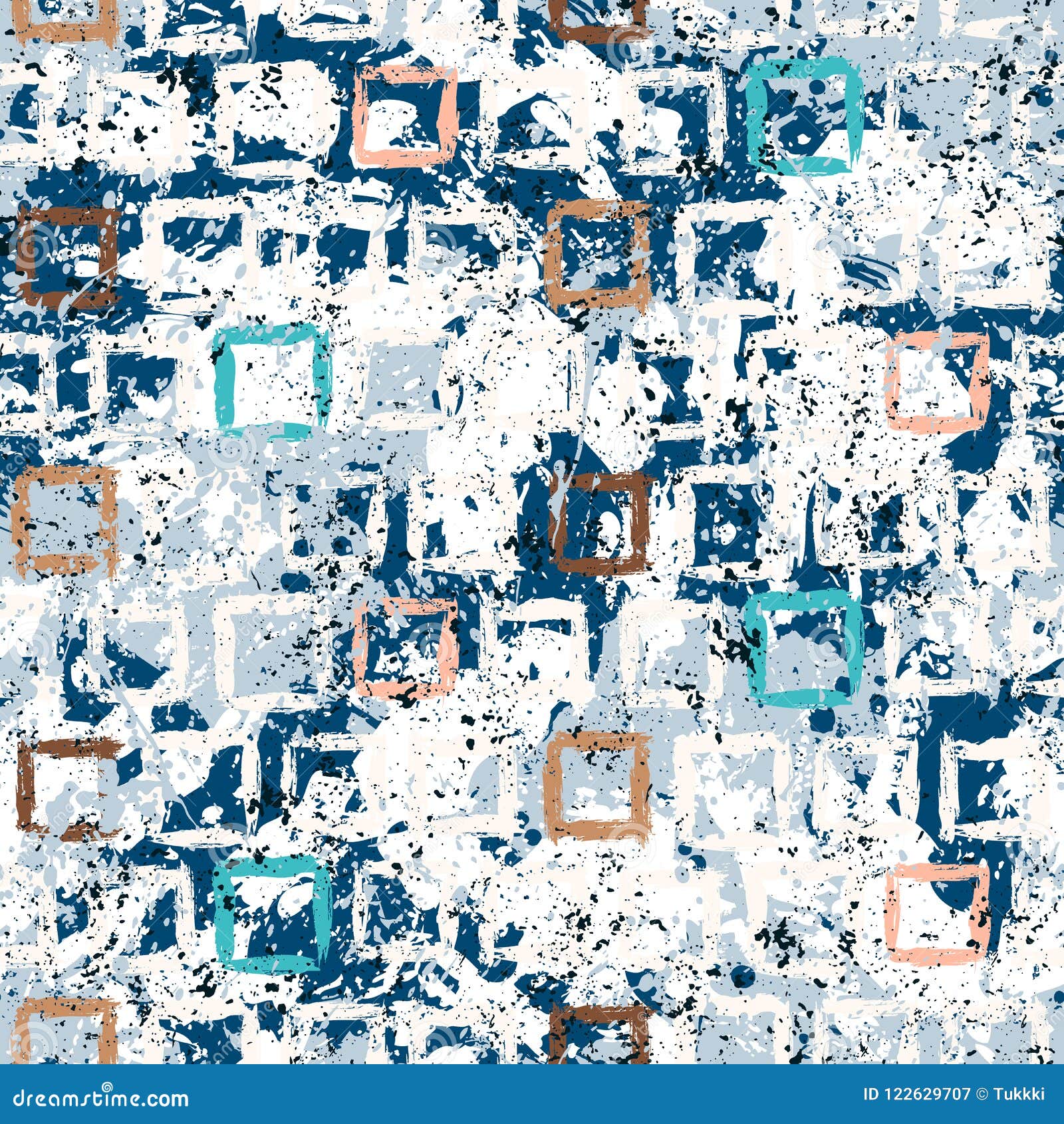 Vector Grunge Geometric Texture with Paint Stock Vector - Illustration ...