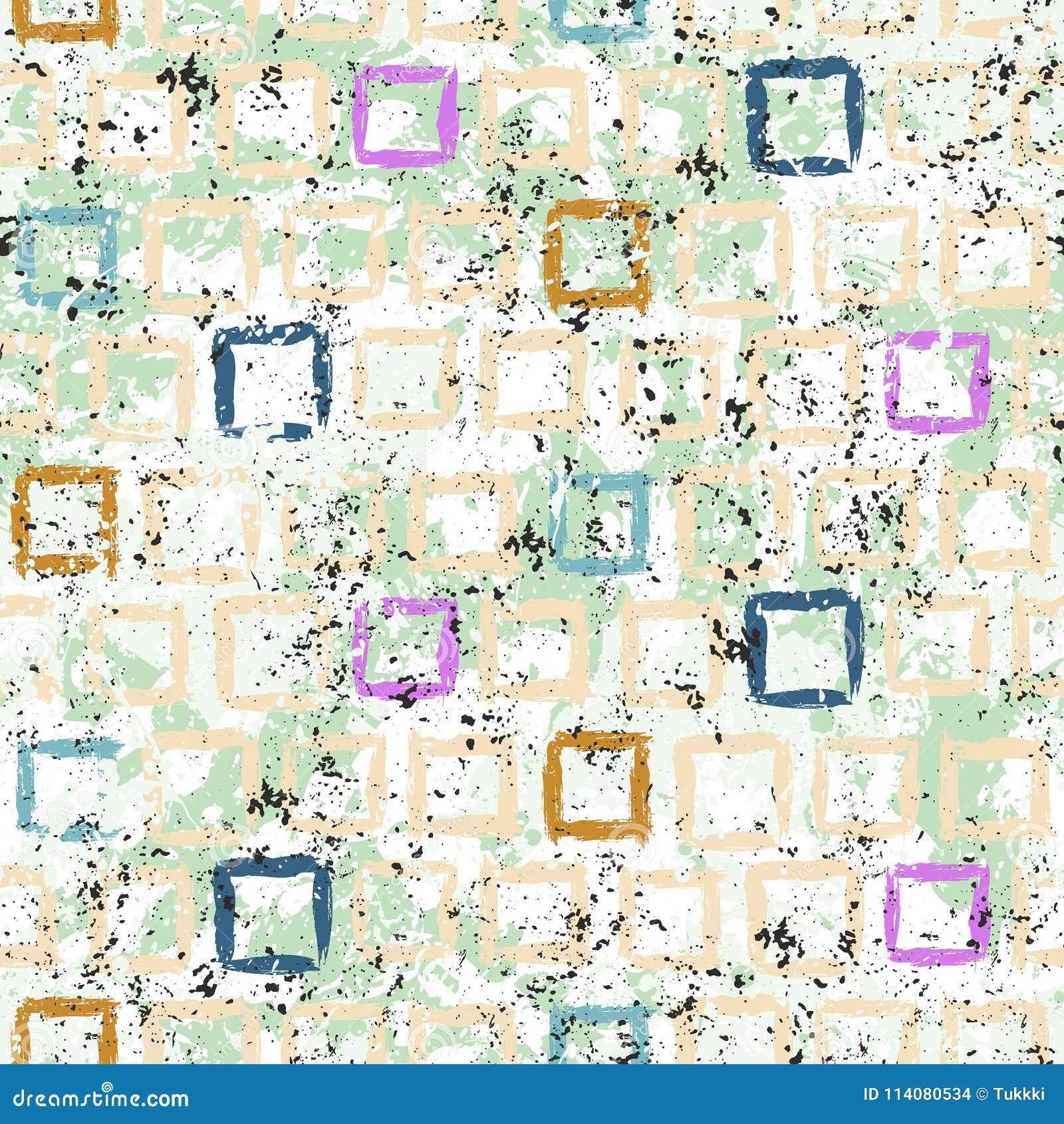 Vector Grunge Geometric Texture with Paint Stock Illustration ...