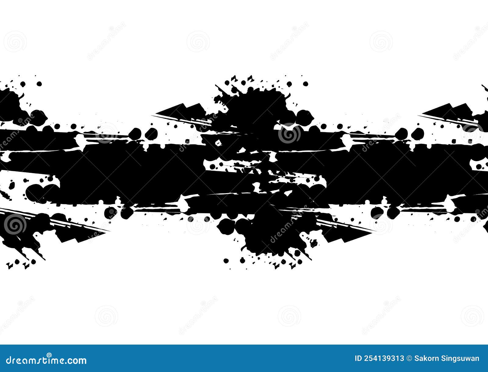 Vector Grunge Ink Splatter Background. Splash Ink Black Color Element ...
