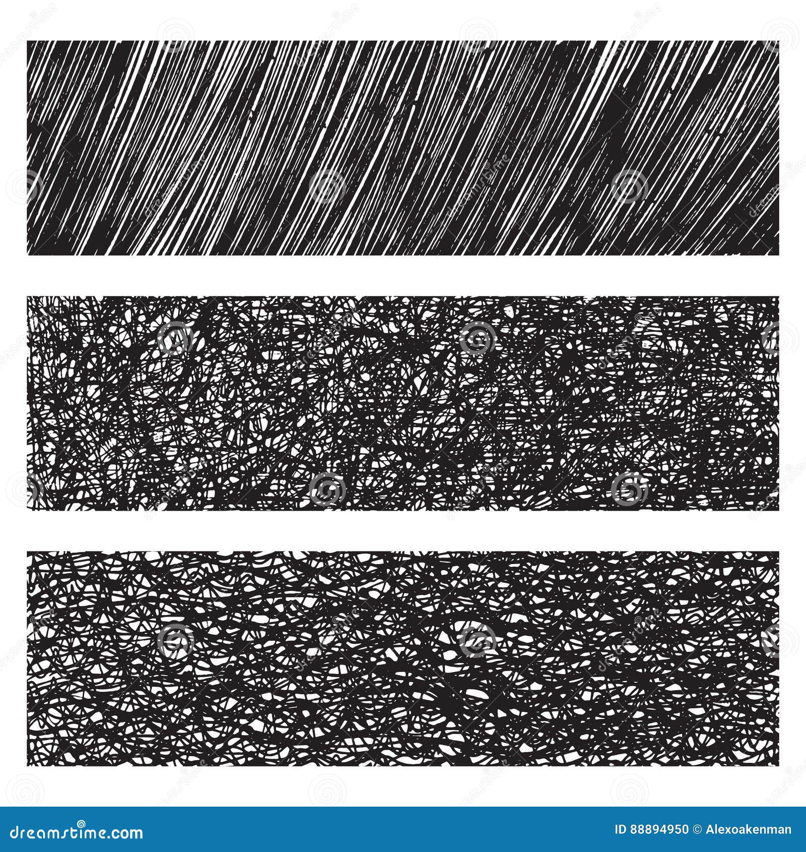 Vector Grunge Monochrome Textures & Patterns Set Stock Vector ...