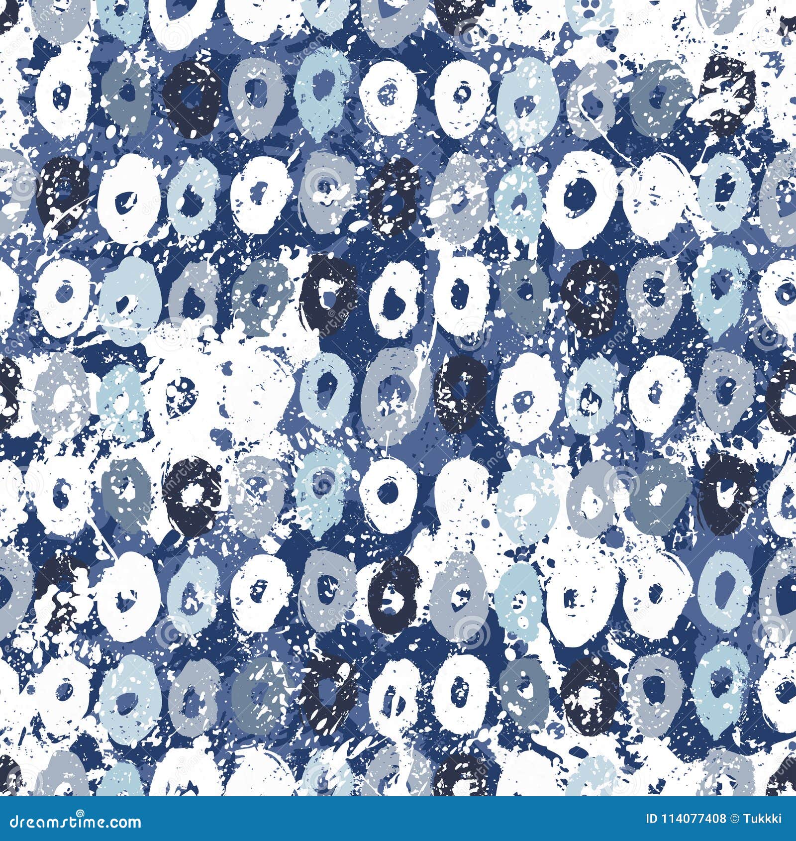 Vector Grunge Pattern with Hand Drawn Circles Stock Illustration ...