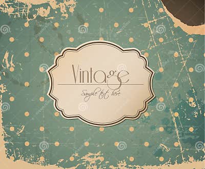 Vector Grunge Retro Vintage Background with Label Stock Vector ...