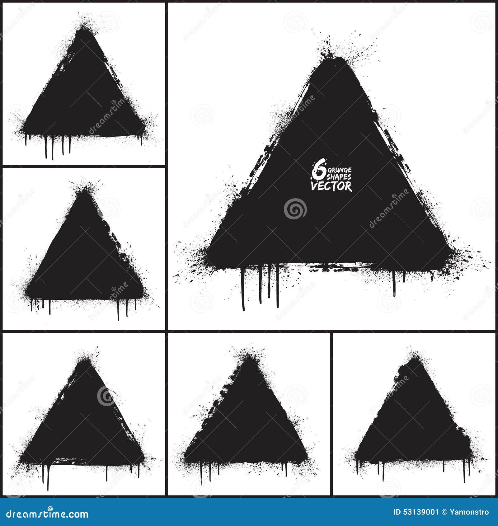Vector Grunge Shapes Set stock vector. Illustration of logo - 53139001