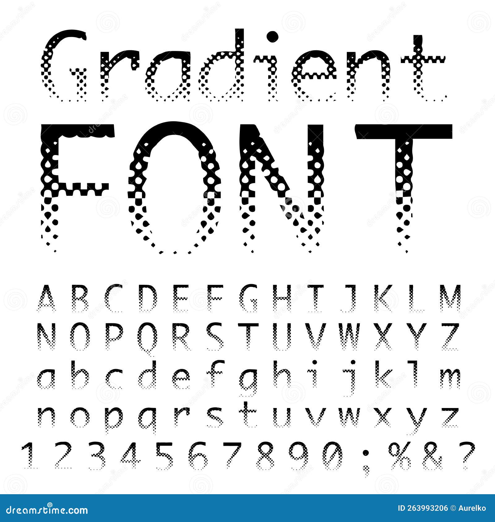 Gradient font stock vector. Illustration of rasping - 263993206