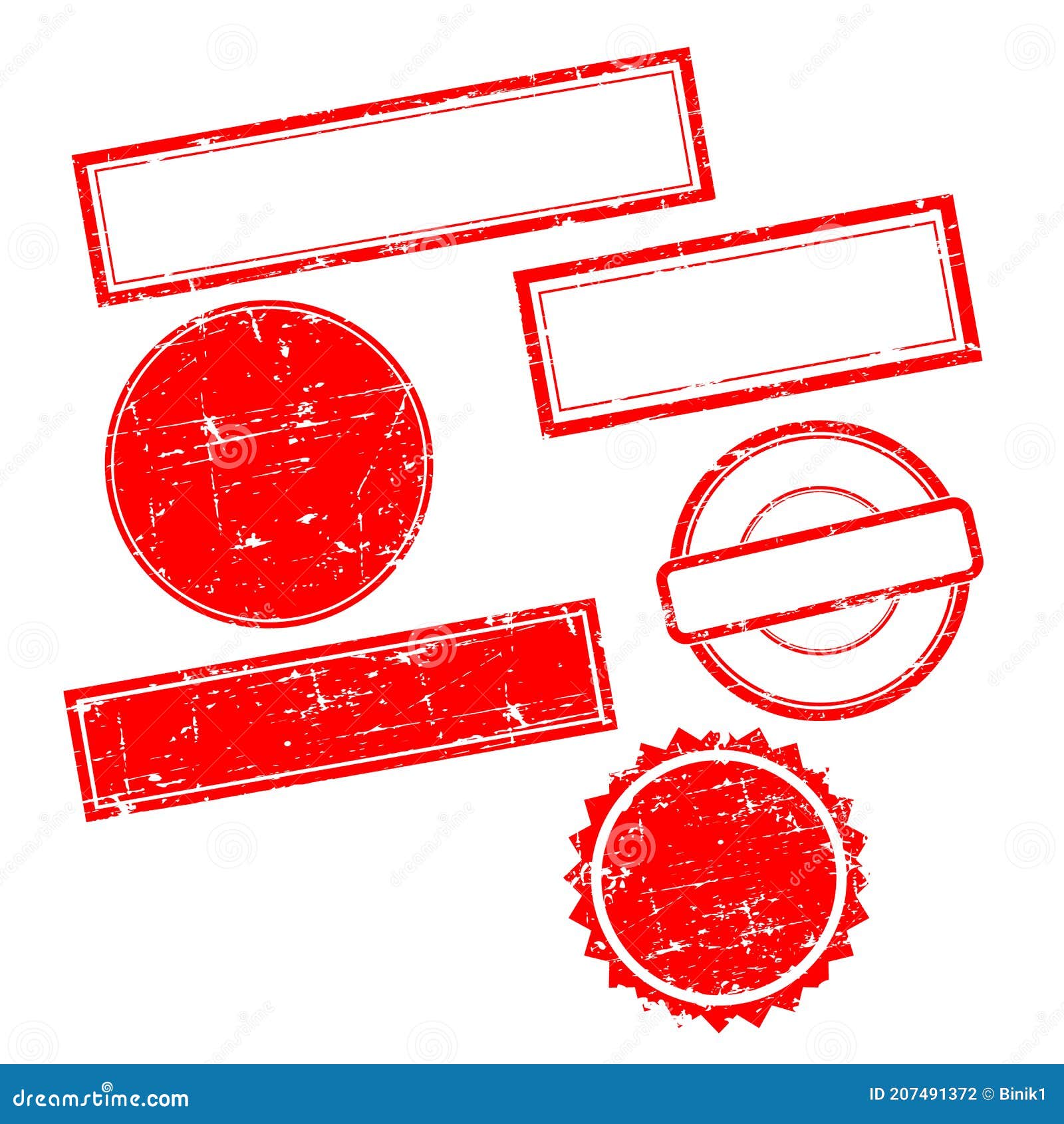 Vector Grunge Stamps without Text Stock Illustration - Illustration of ...